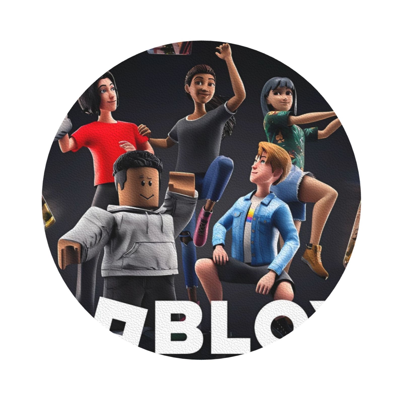 Defioc Roblox Print Coasters for Drinks,Leather Coasters Set of 6 for ...