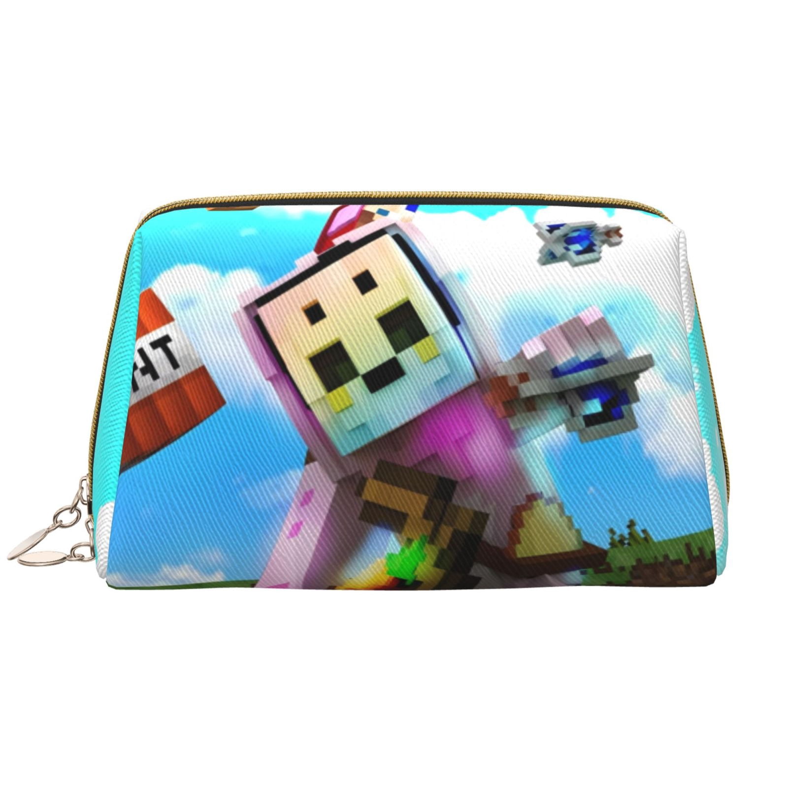 Defioc Roblox Print Large Makeup Bag,Portable Cosmetics Pouch Toiletry ...