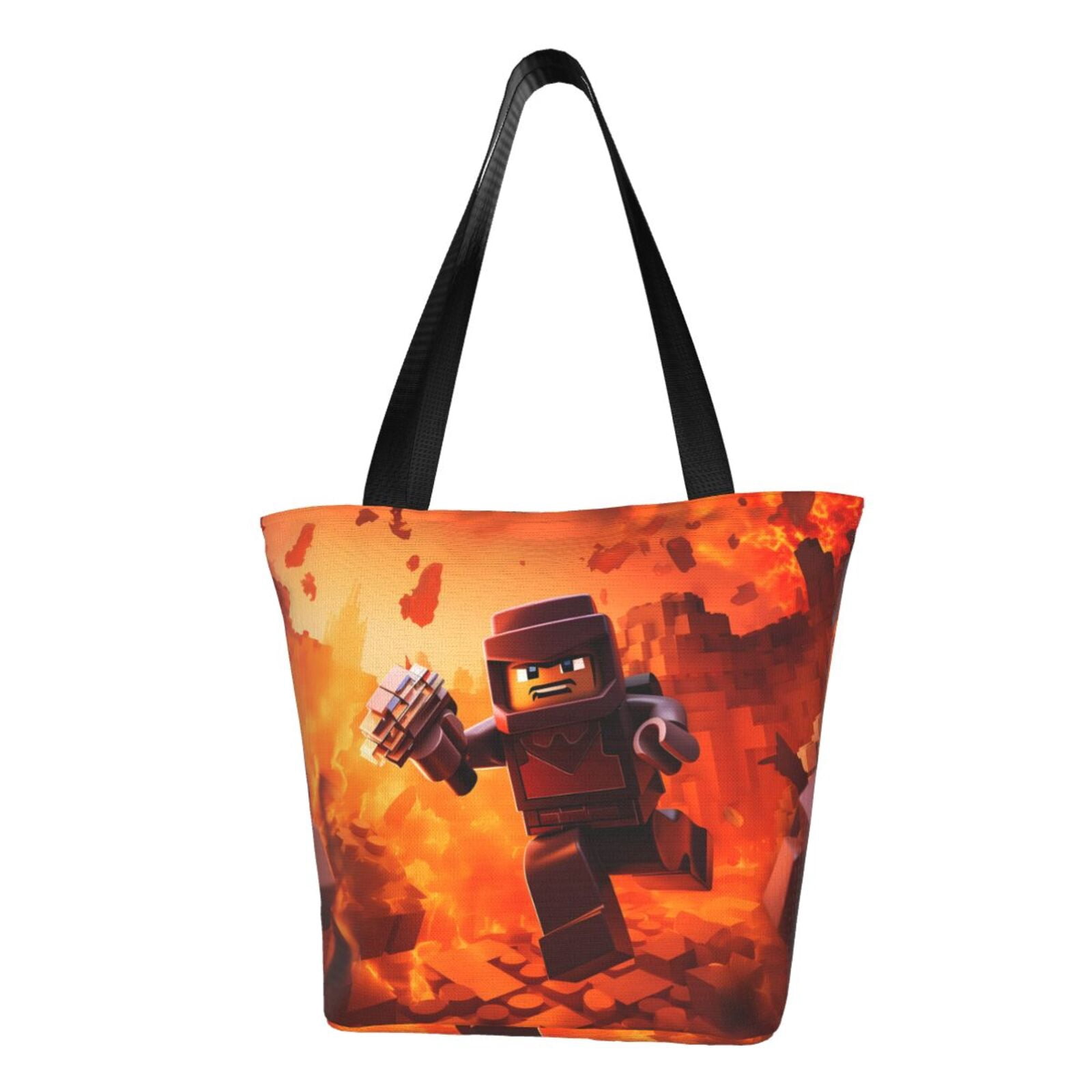 Defioc Roblox Print Tote Bag for Women,Shoulder Bag with Zipper Casual ...