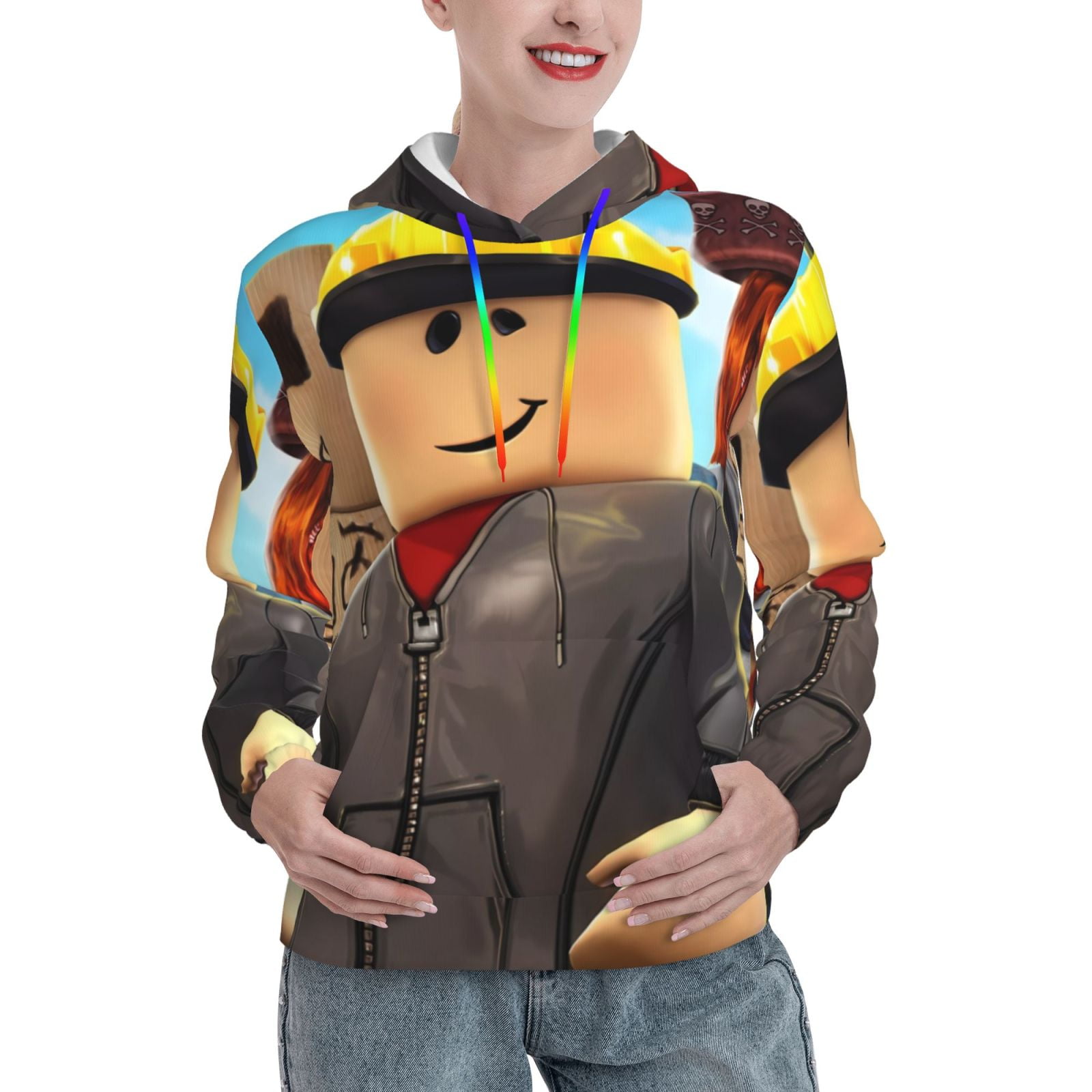 Defioc Roblox Print Women's Hooded Sweatshirts,Workout Sweat Pullover ...