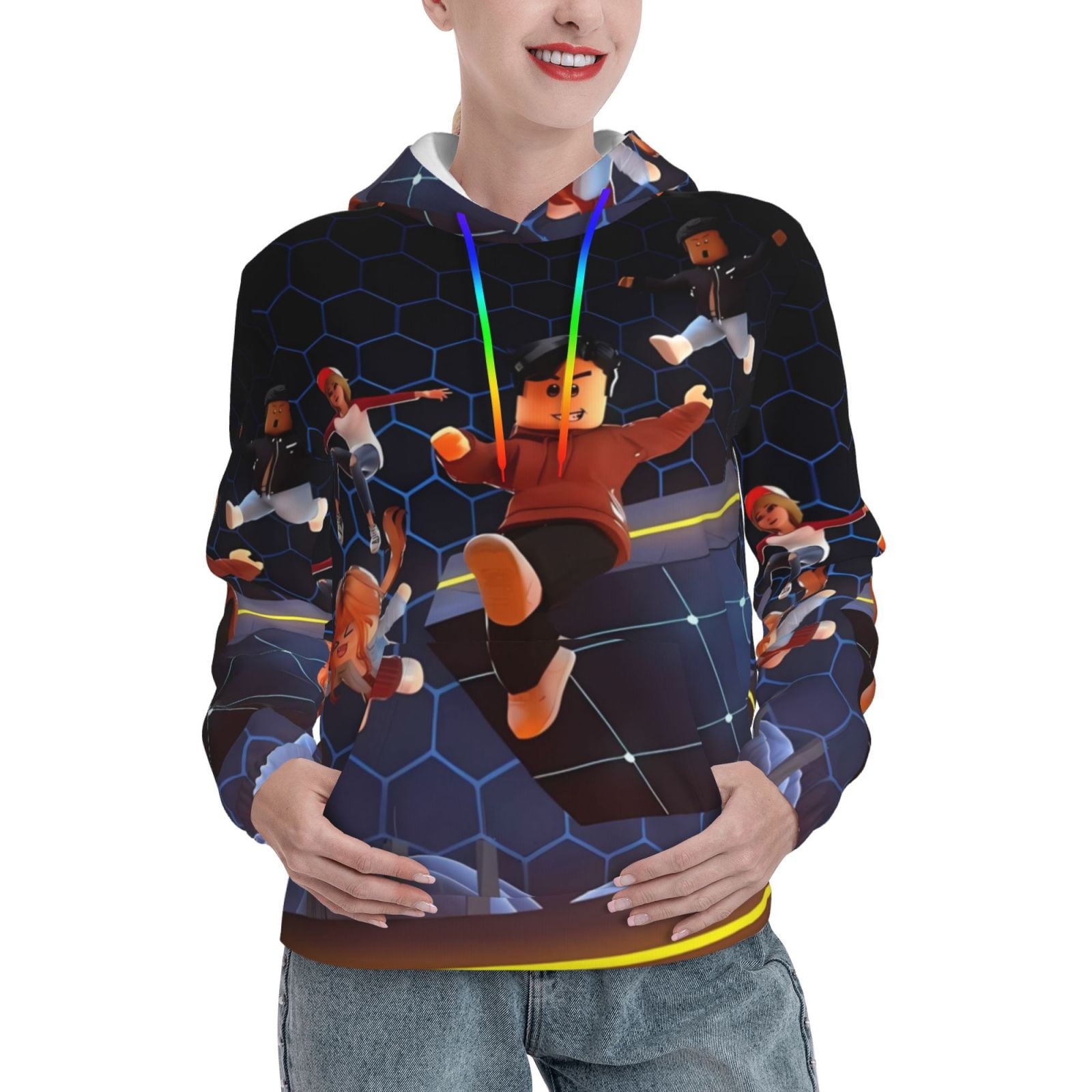 Defioc Roblox Print Women's Hooded Sweatshirts,Workout Sweat Pullover ...