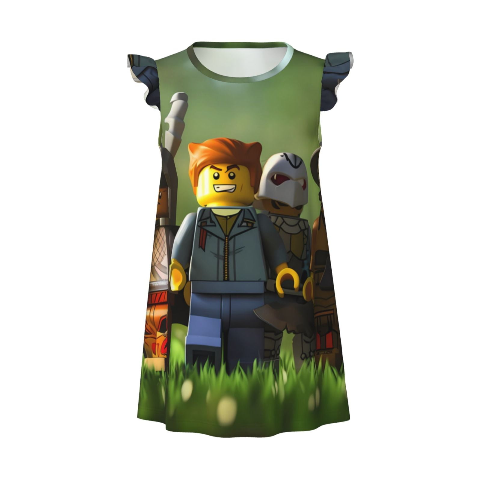Defioc Roblox for Girl's Cute Nightgowns, Pajamas Flutter Short Sleeves ...