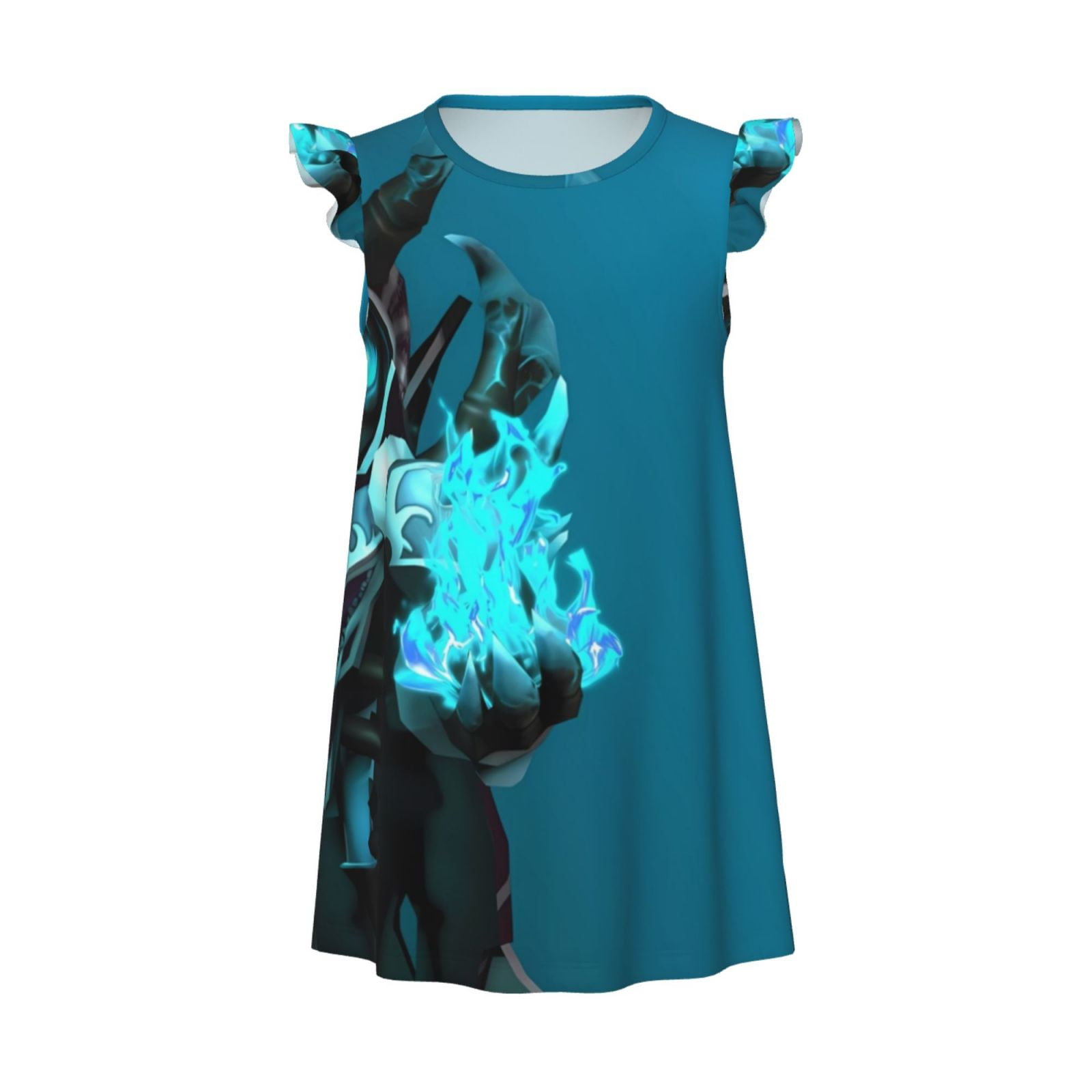 Defioc Roblox for Girl's Cute Nightgowns, Pajamas Flutter Short Sleeves ...