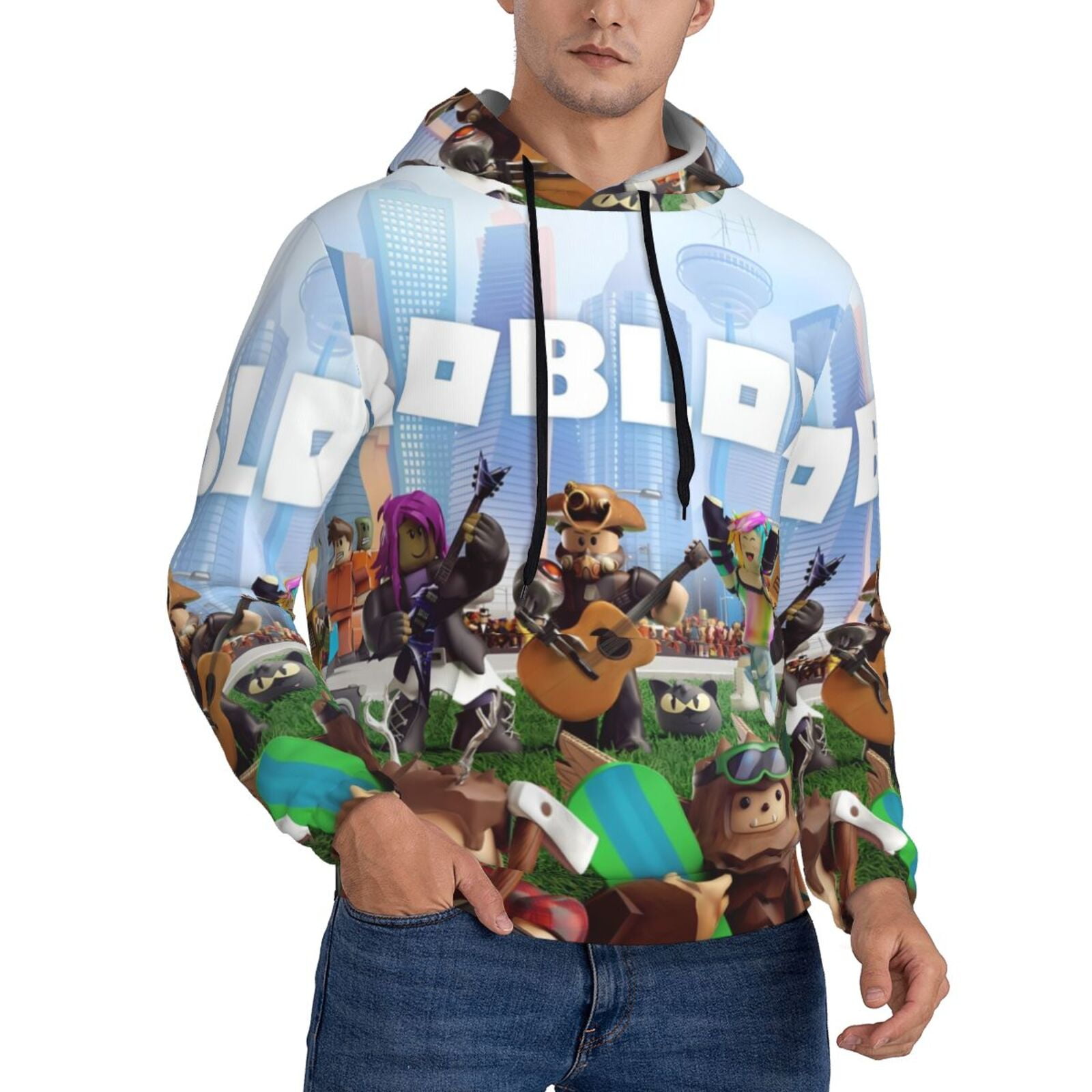 Defioc Roblox for Men's Hoodie Sweatshirt, Aautumn Athletic Hoodie ...