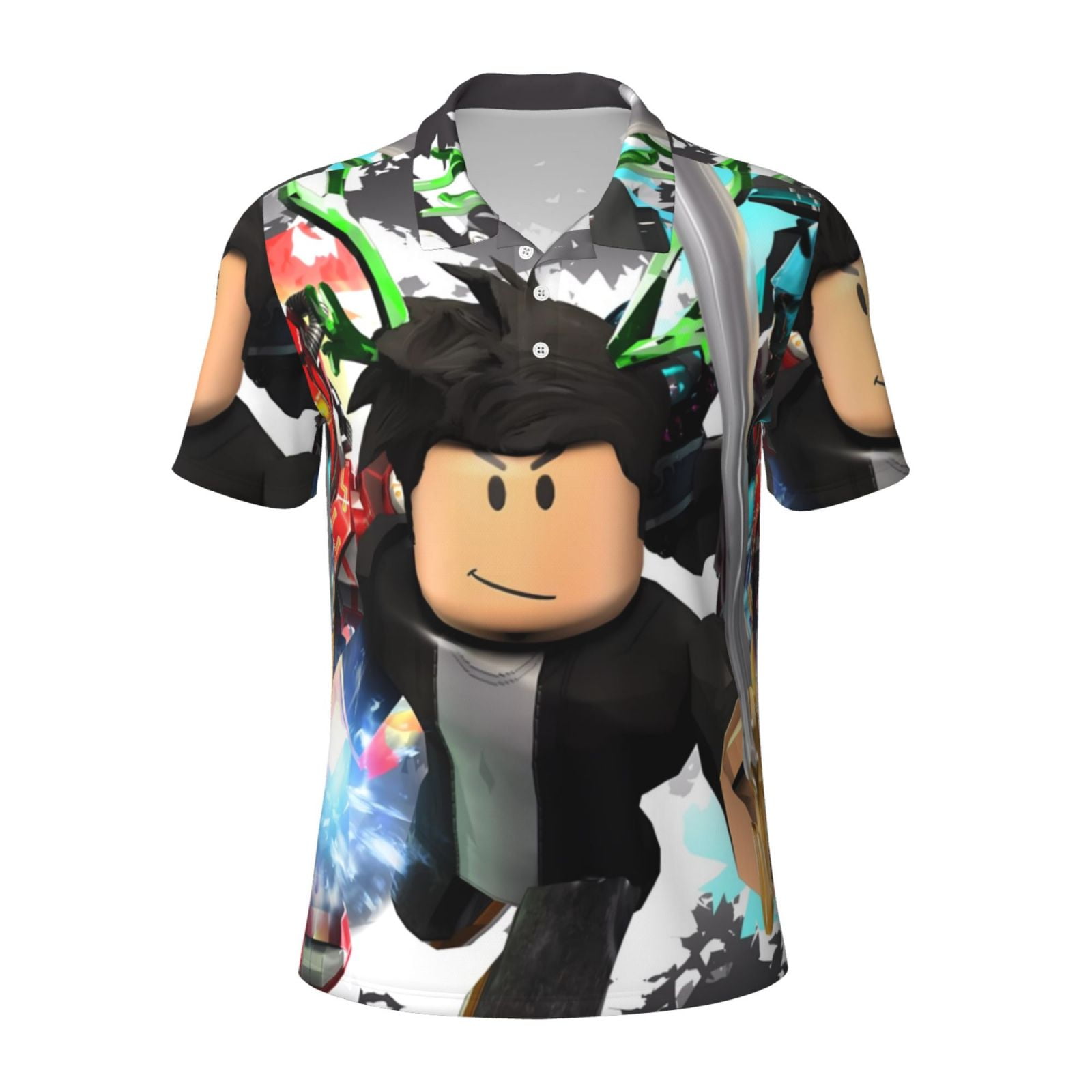 Defioc Roblox for Men's Short-Sleeve Polo Shirts,Performance Golf Shirt ...