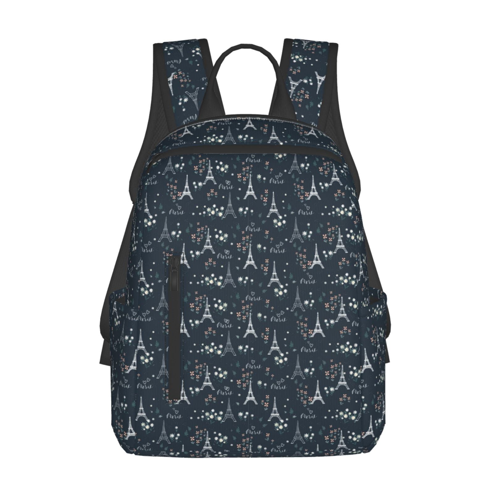 Defioc Romantic Eiffel Tower Pattern Travel Laptop Backpack,Lightweight ...