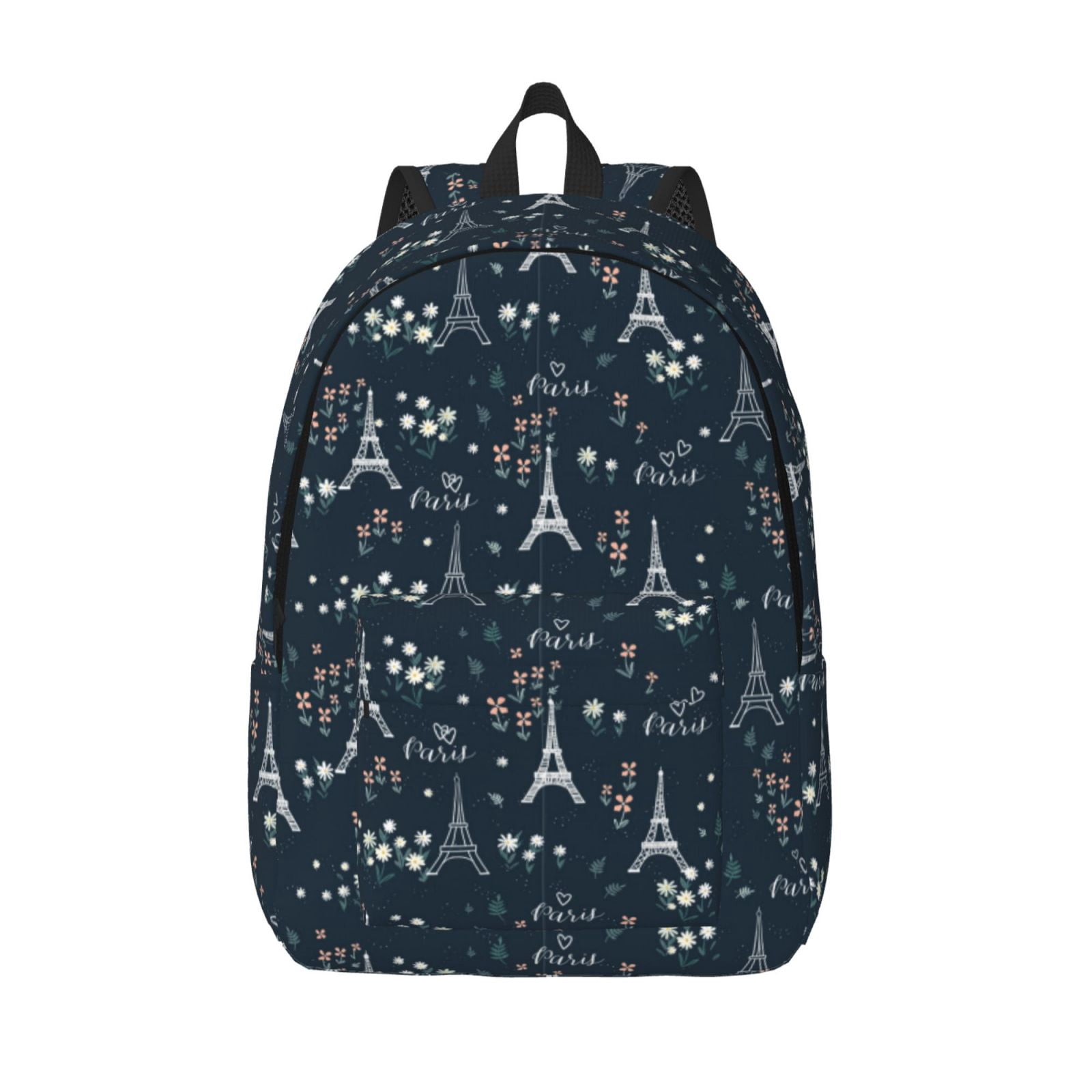 Defioc Romantic Eiffel Tower for Canvas Backpack,Travel Rucksack Unisex ...
