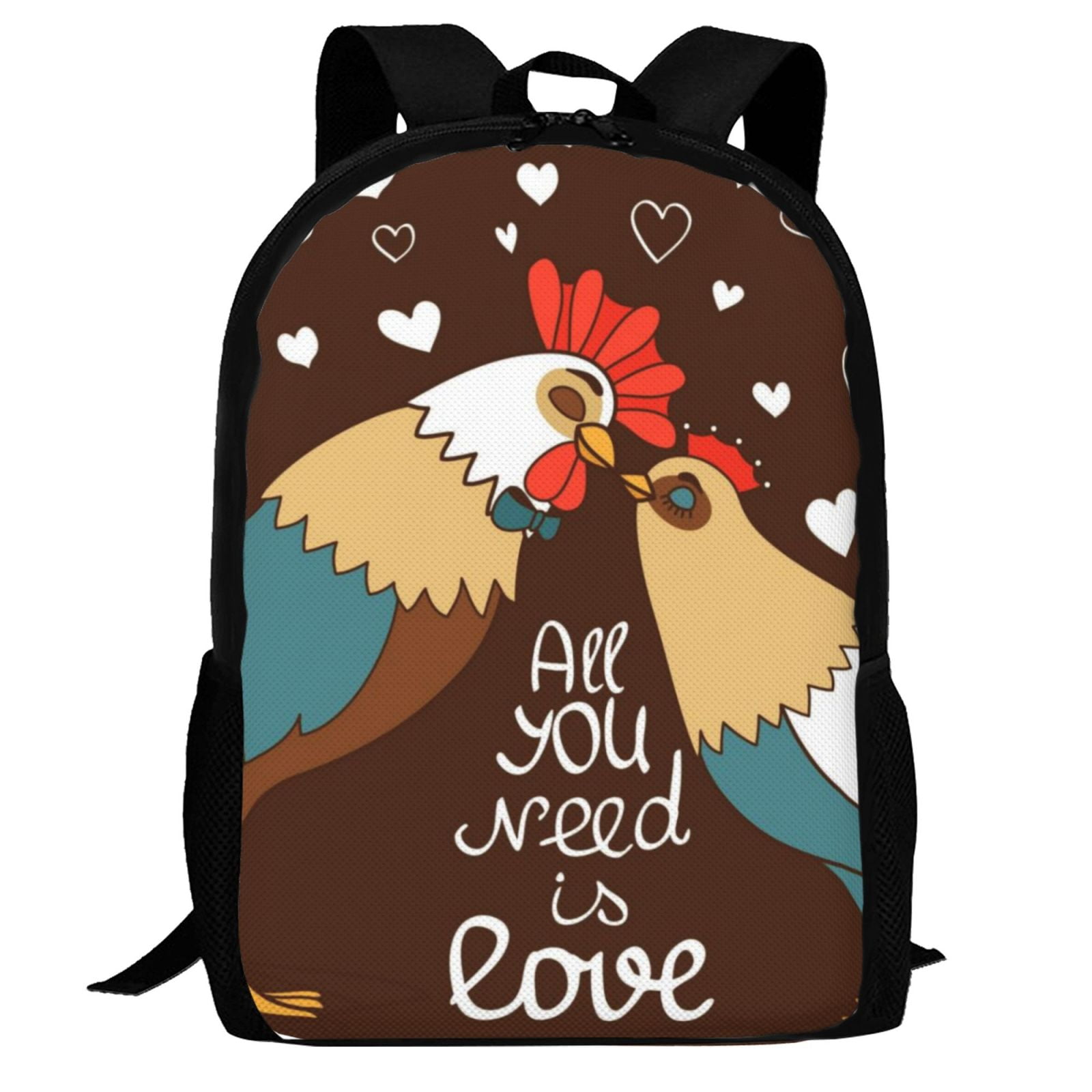 Defioc Rooster And Chicken Pattern Carry on Backpack,16.5x12.5x5.5 ...