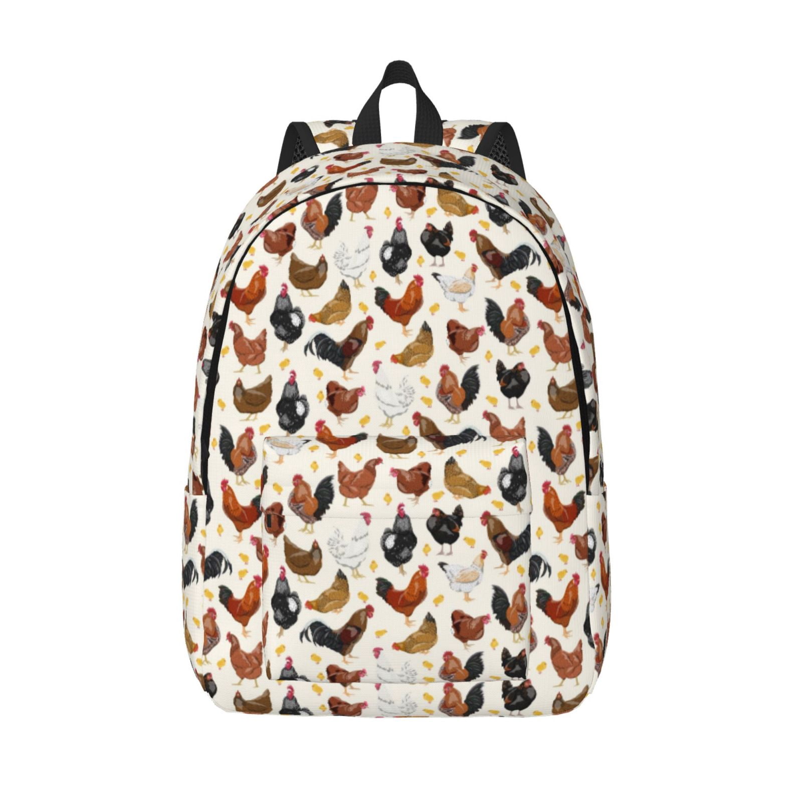 Defioc Roosters and Chickens for Canvas Backpack,Travel Rucksack Unisex ...