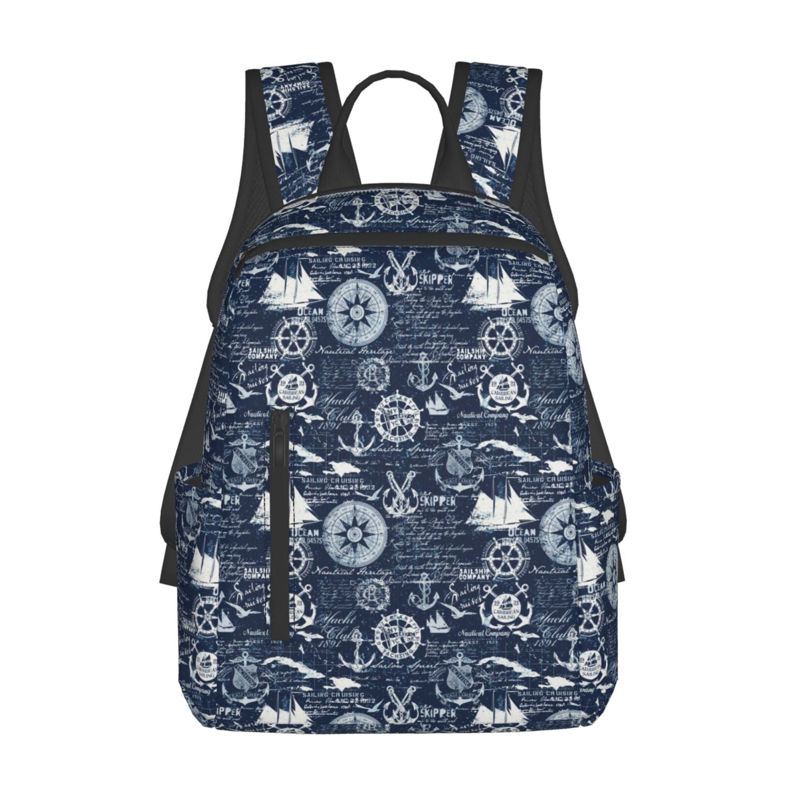 Defioc Sailing Cruises Nautical Pattern Travel Laptop Backpack ...