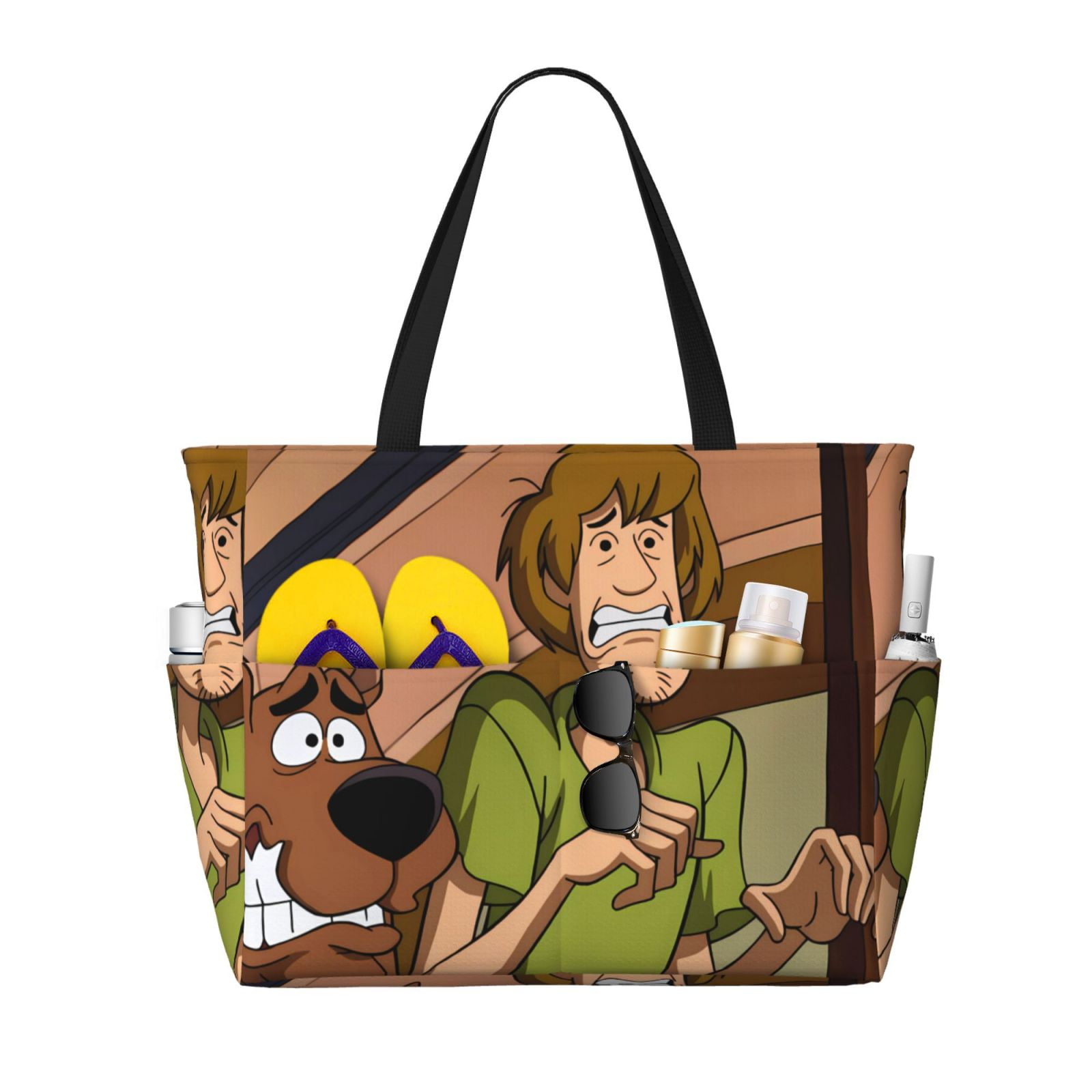 Defioc Scooby-Doo Pattern Beach Bag for Women - Large Beach Tote Bag ...