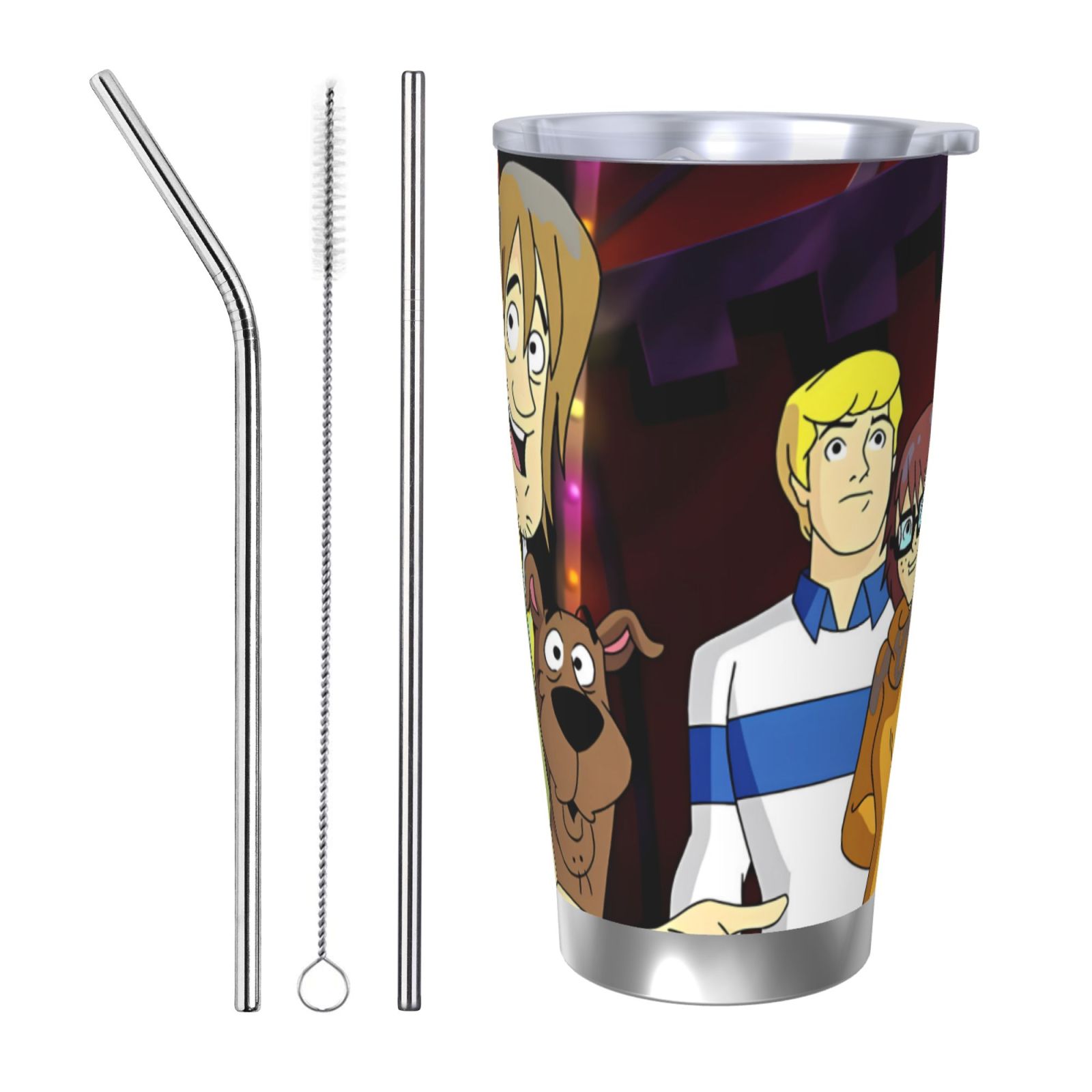 Defioc Scooby-Doo Print 20oz Insulated Tumbler with Lid,Coffee Mug ...