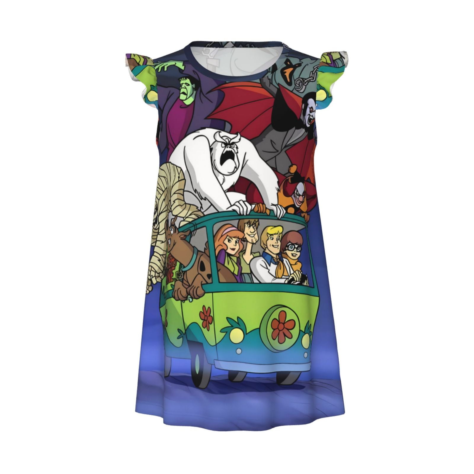 Defioc Scooby-Doo for Girl's Cute Nightgowns, Pajamas Flutter Short ...