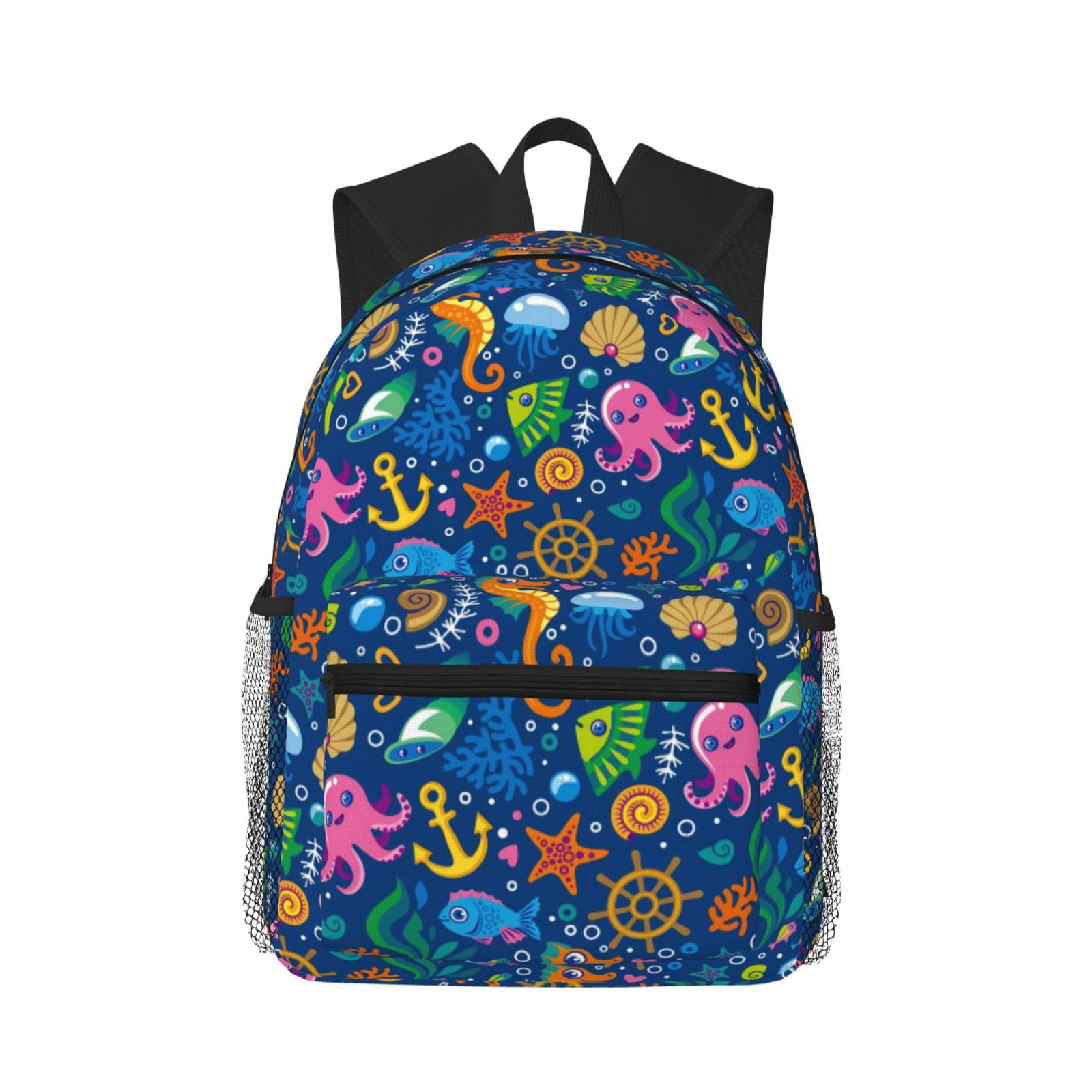 Defioc Sea Fish Pattern Laptop Backpack for Men and Women,Casual ...