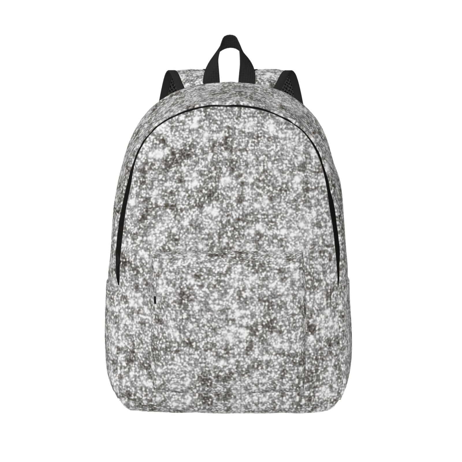Defioc Silver Glitter for Canvas Backpack,Travel Rucksack Unisex ...