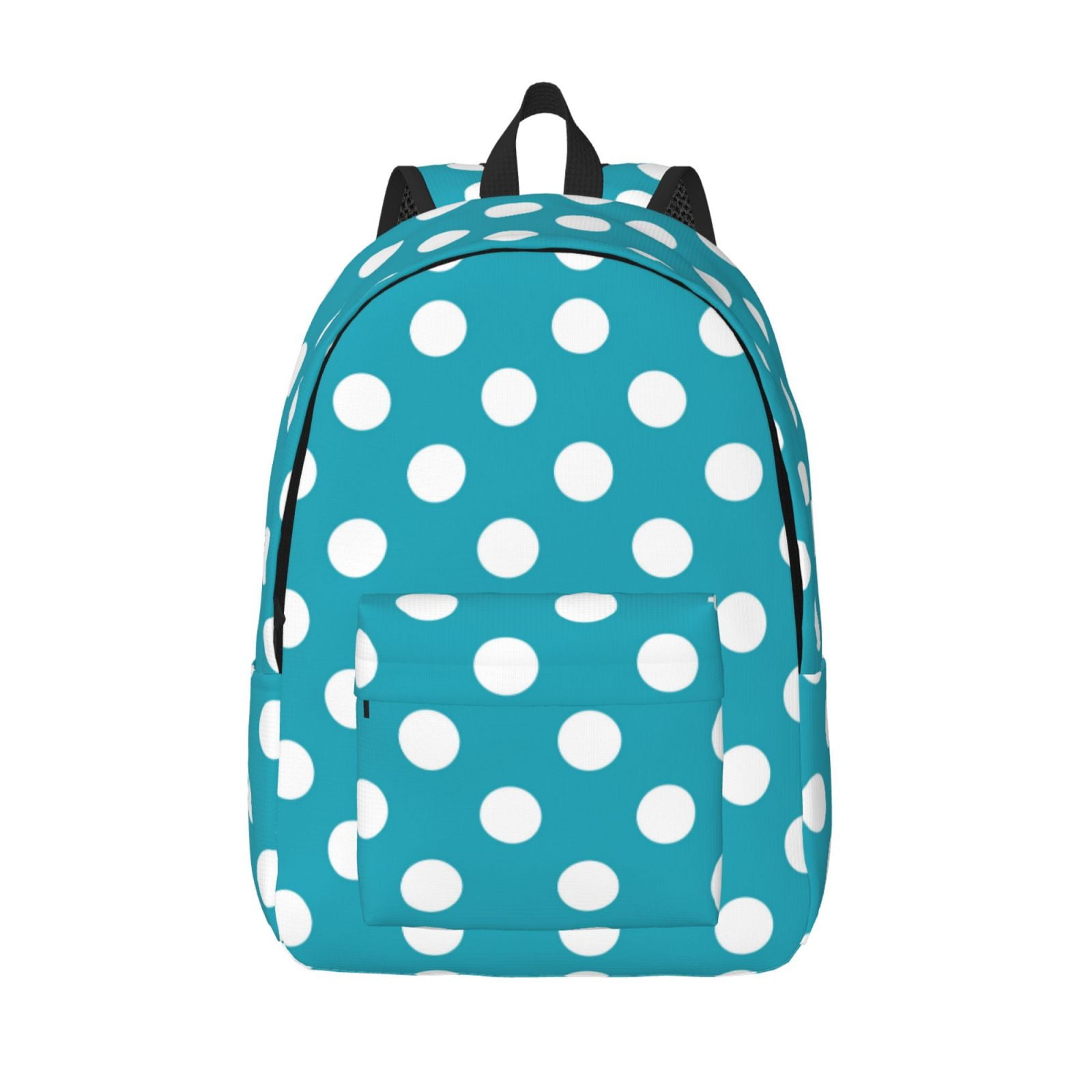 Defioc Sky Blue And White Polka Dot for Canvas Backpack,Travel Rucksack ...