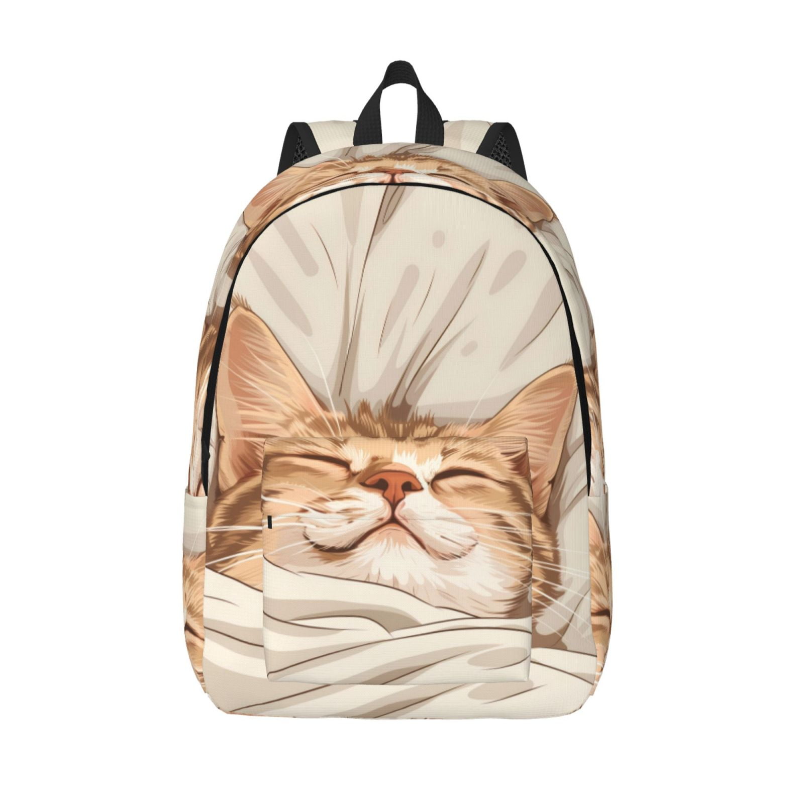 Defioc Sleeping Cat In Blanket for Canvas Backpack,Travel Rucksack ...