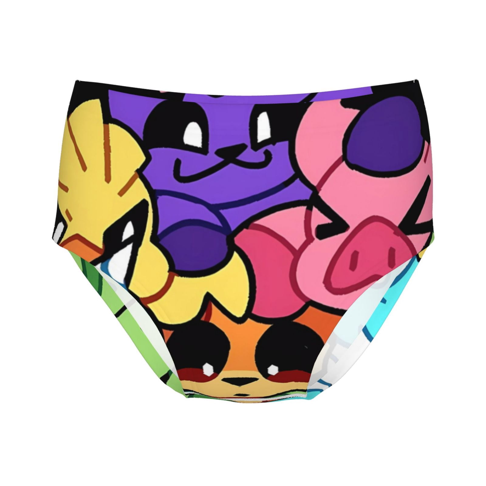 Defioc Smiling Critters Pattern Girls Underwear Stretch Cotton Panties For Girls Cute Panties
