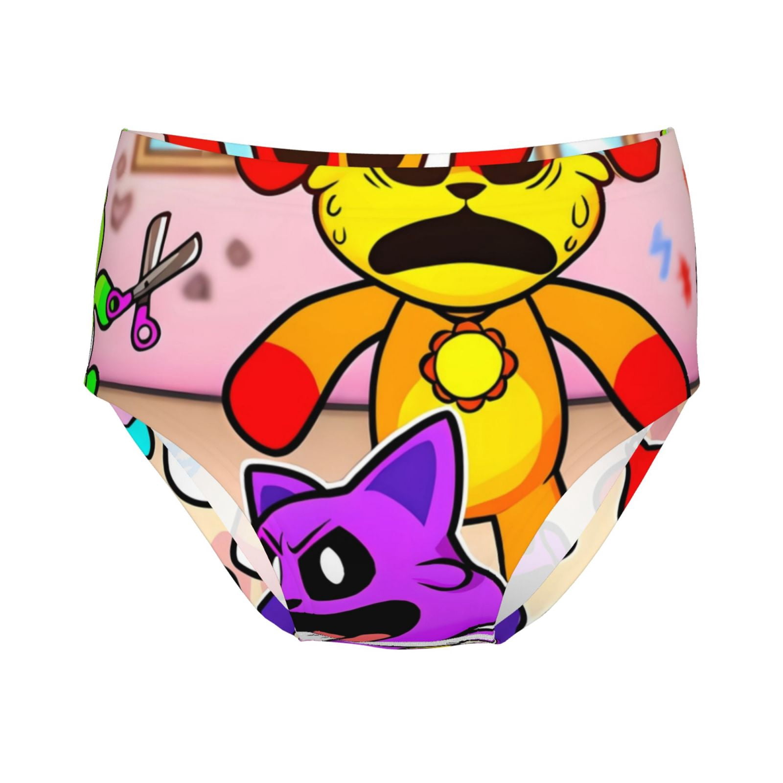 Defioc Smiling Critters Pattern Girls Underwear Stretch Cotton Panties