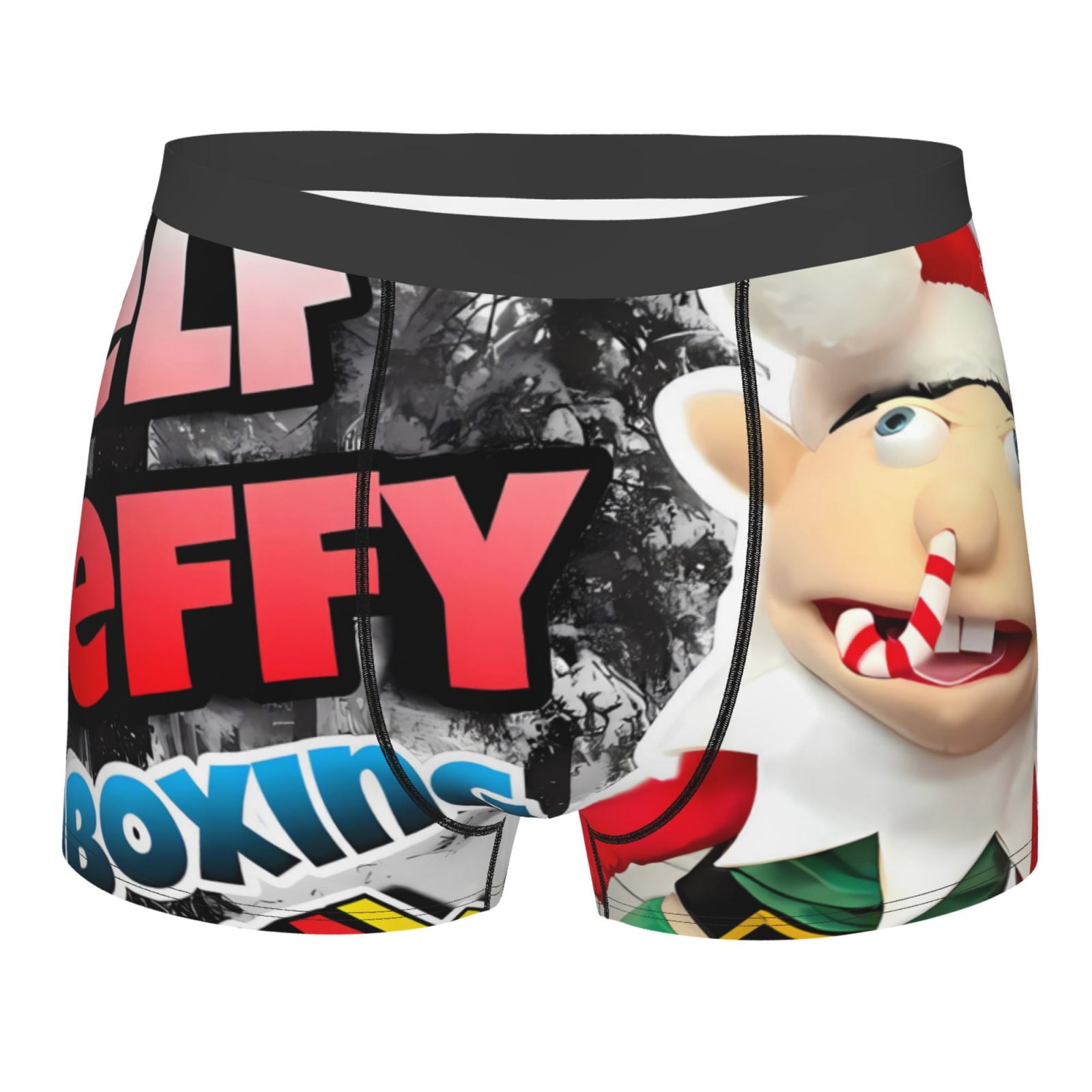 Defioc Sml Jeffy Pattern Men's Cotton Boxer Briefs Underwear Cool ...