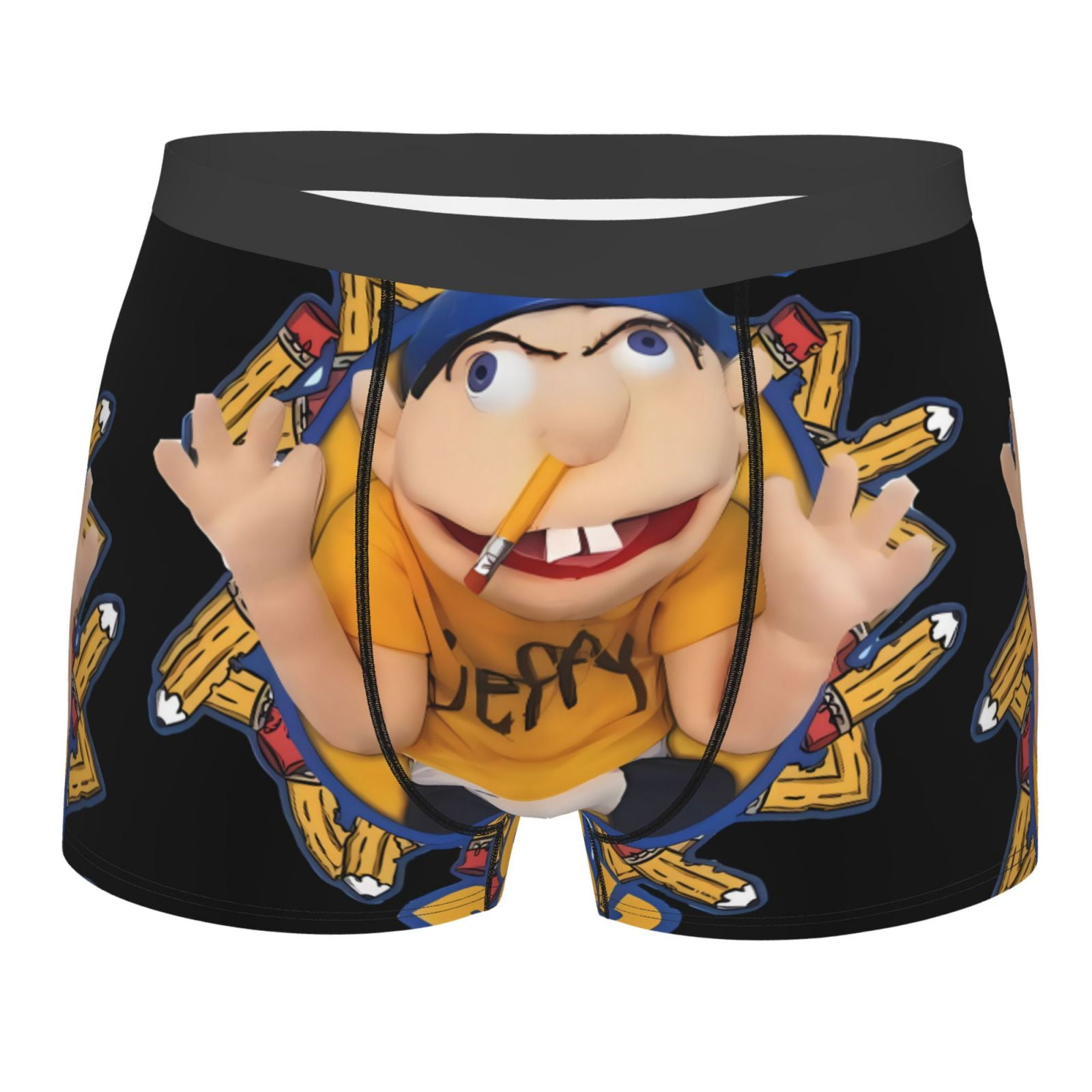 Defioc Sml Jeffy Pattern Men's Cotton Boxer Briefs Underwear Cool ...
