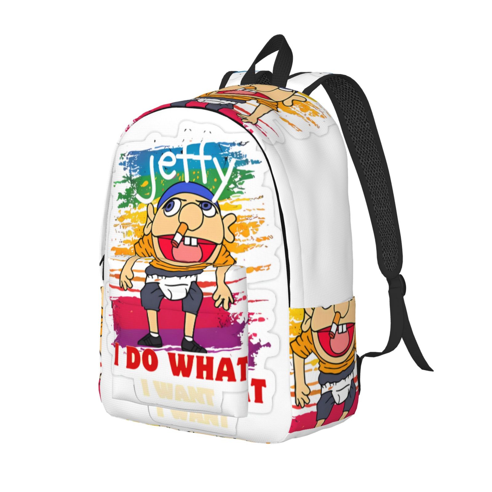 Defioc Sml Jeffy for Canvas Backpack,Travel Rucksack Unisex Knapsack ...