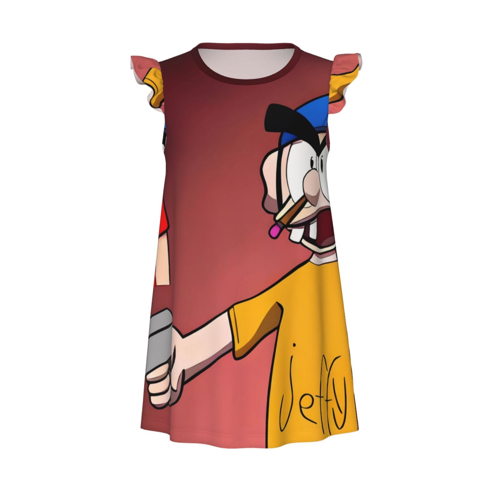 Defioc Sml Jeffy for Girl's Cute Nightgowns, Pajamas Flutter Short ...