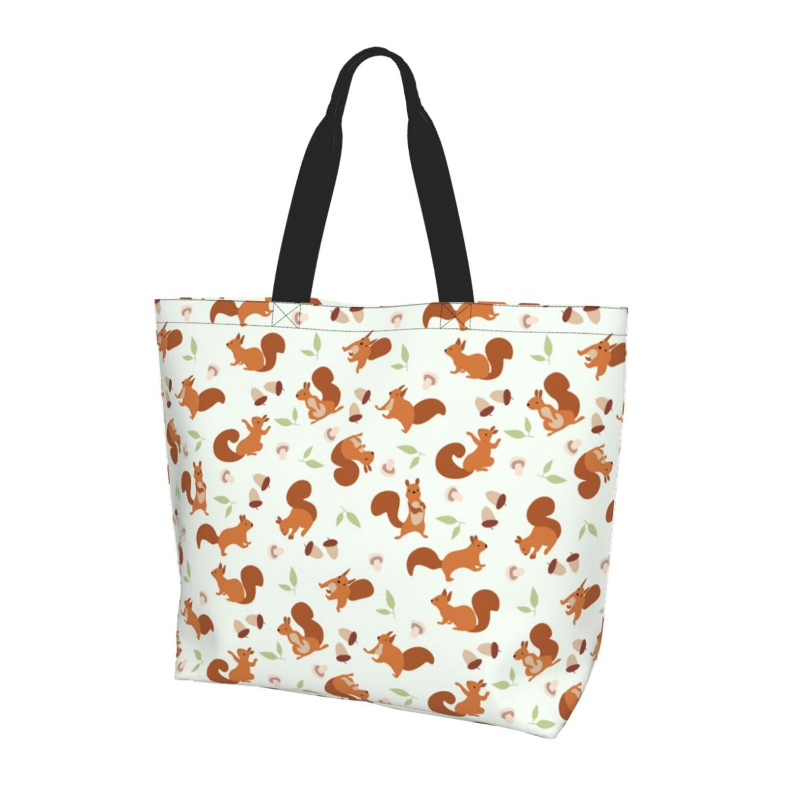 Defioc Squirrel Playingfor Women's Tote Bag - Shopping Bag Casual ...