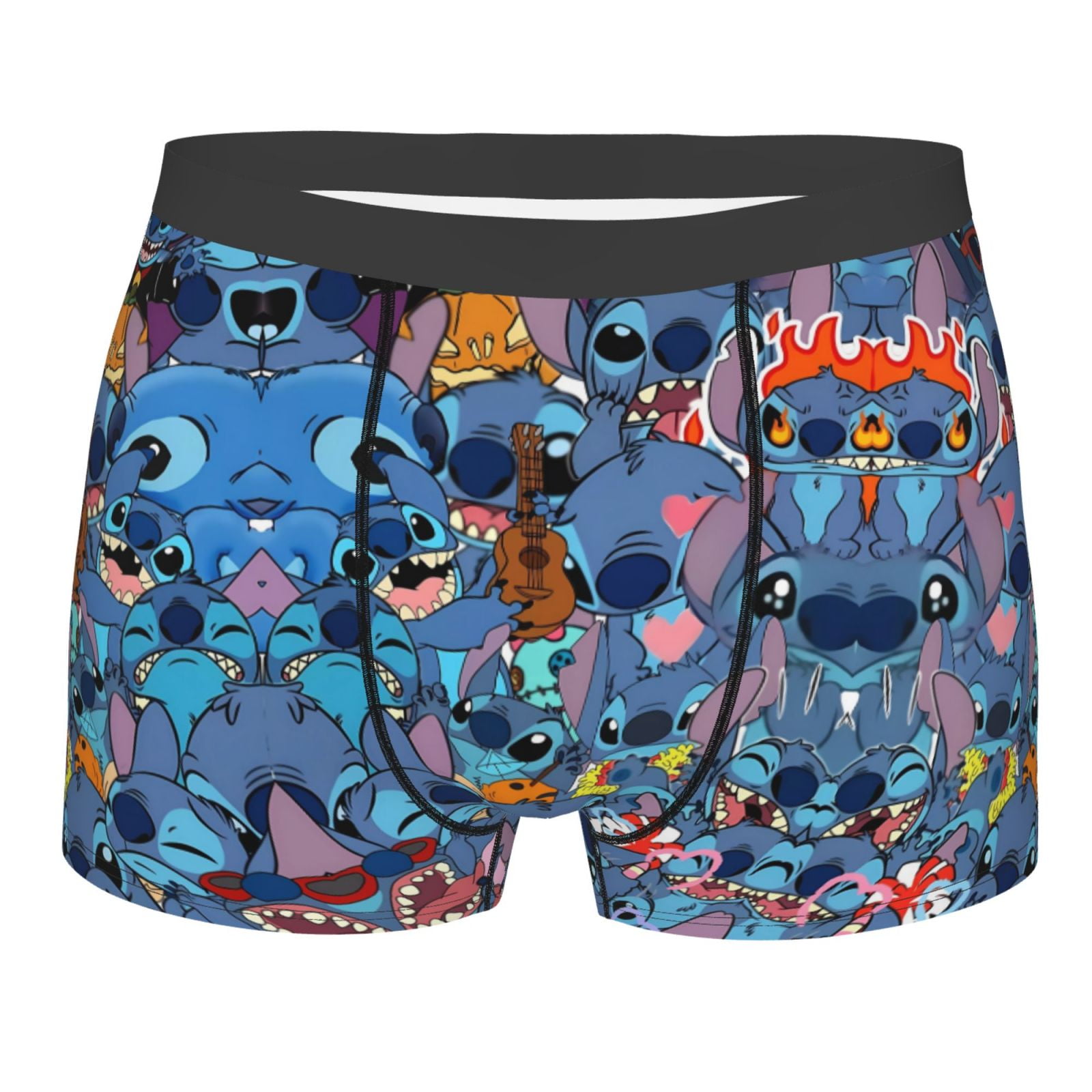 Defioc Stitch Pattern Men's Cotton Boxer Briefs Underwear Cool ...