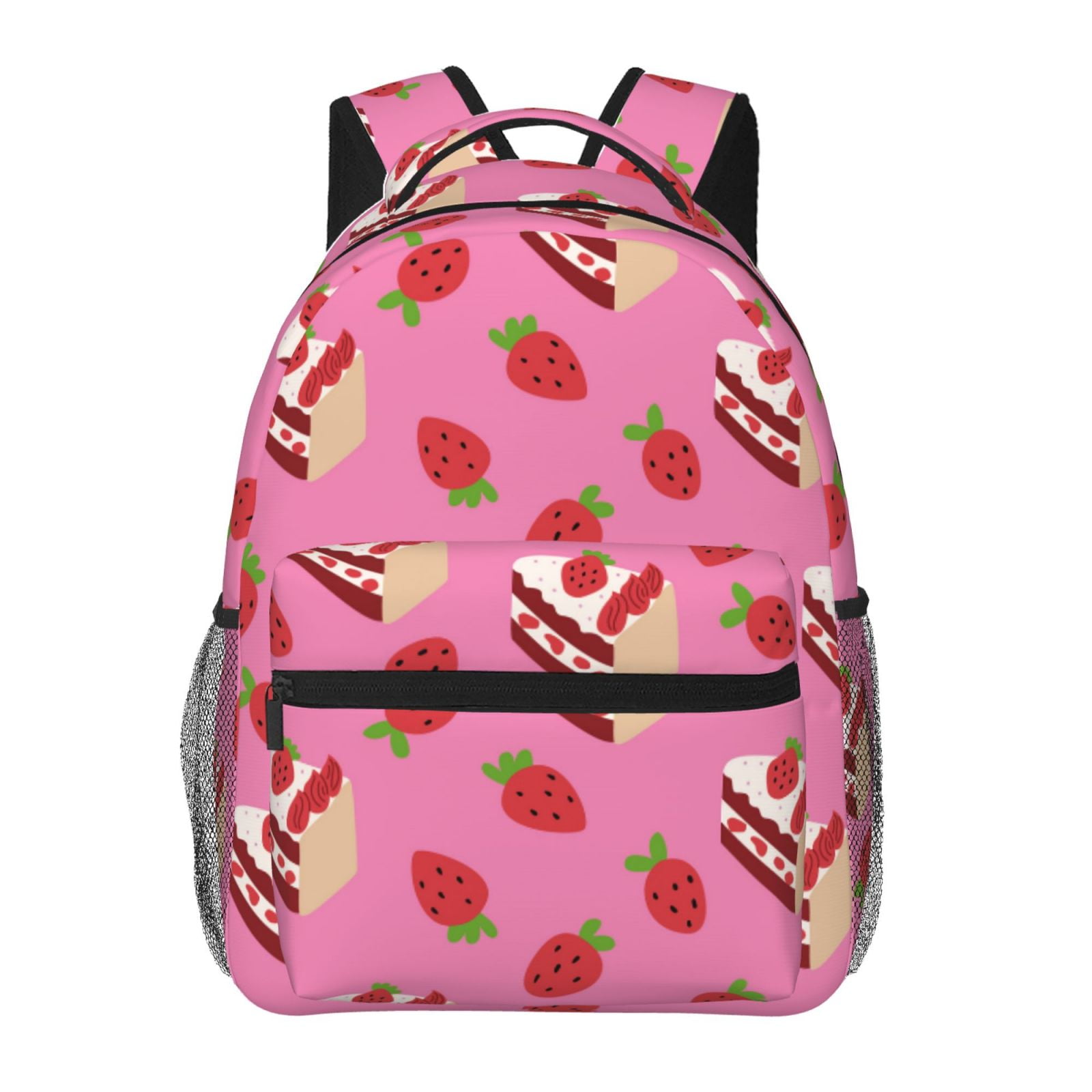 Defioc Strawberry Cake Pattern Laptop Backpack,Travel Backpack Outdoor ...