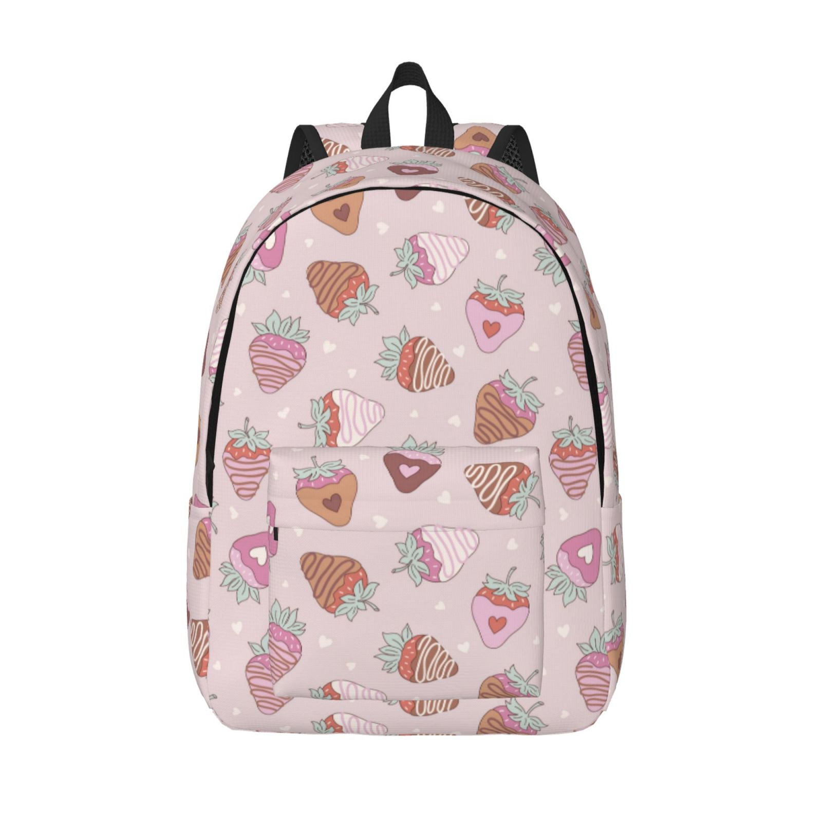 Defioc Strawberry Cake for Canvas Backpack,Travel Rucksack Unisex ...