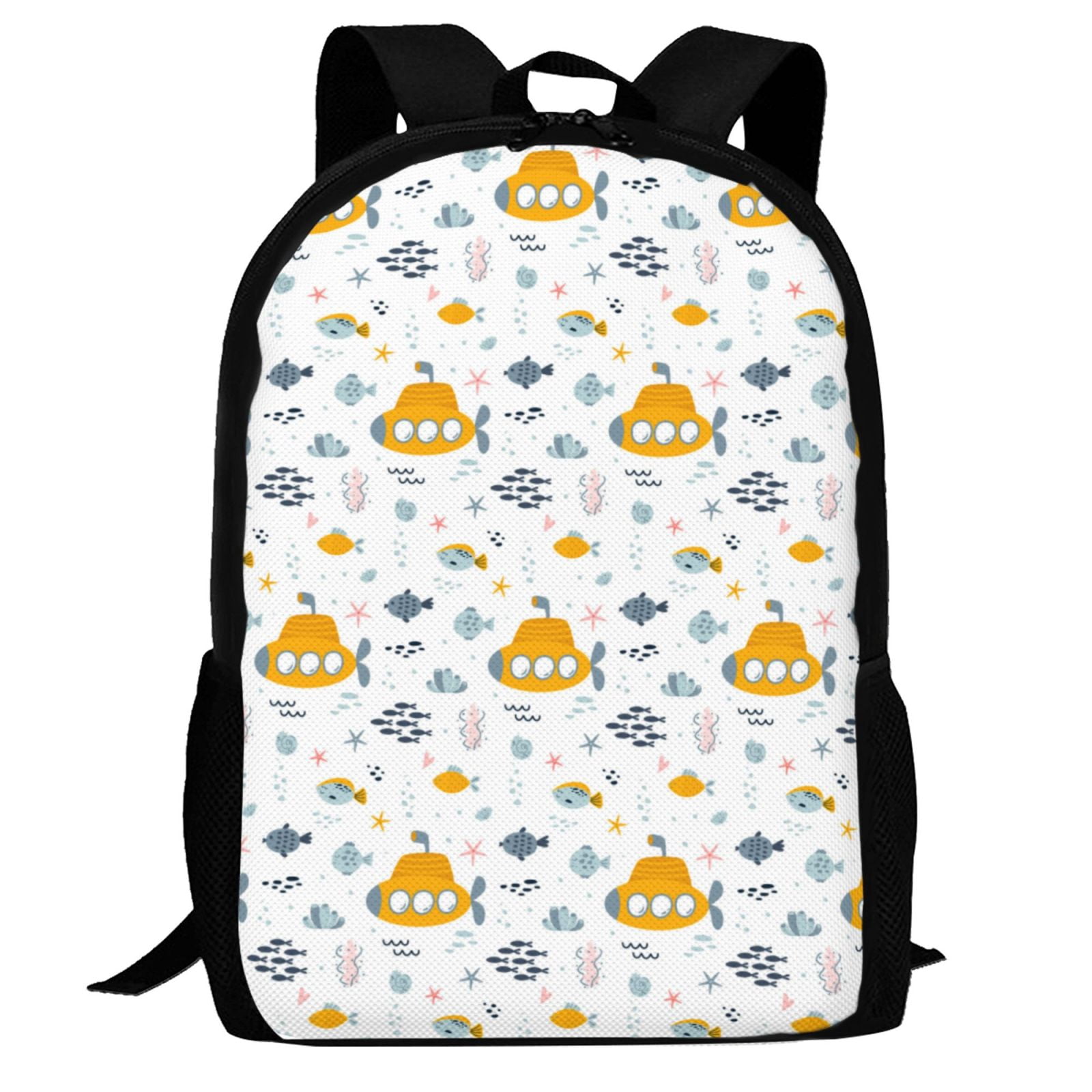 Defioc Submarine Ship Pattern Carry on Backpack,16.5x12.5x5.5 Personal ...