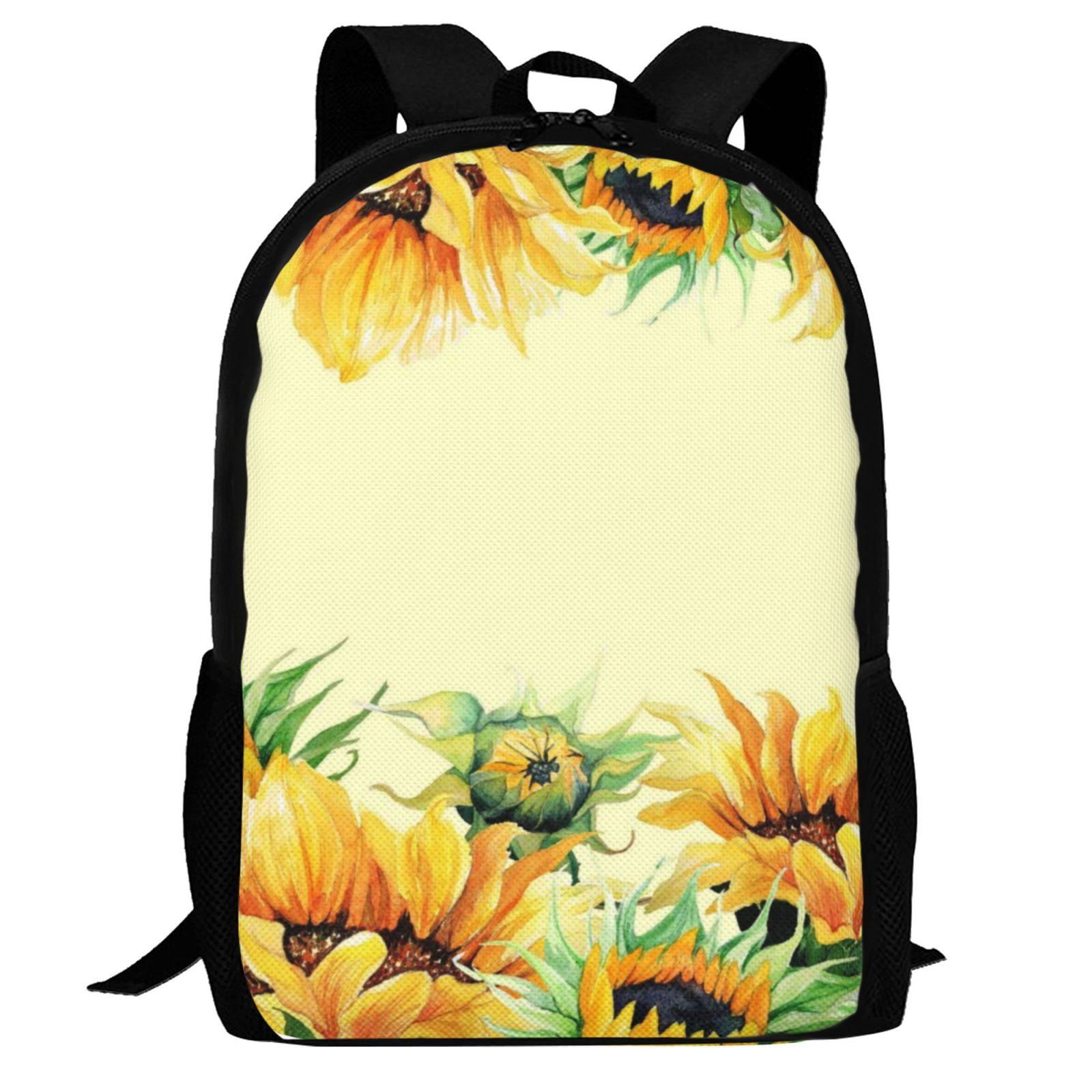 Defioc Sunflowers On A Yellow Background Pattern Carry on Backpack,16 ...