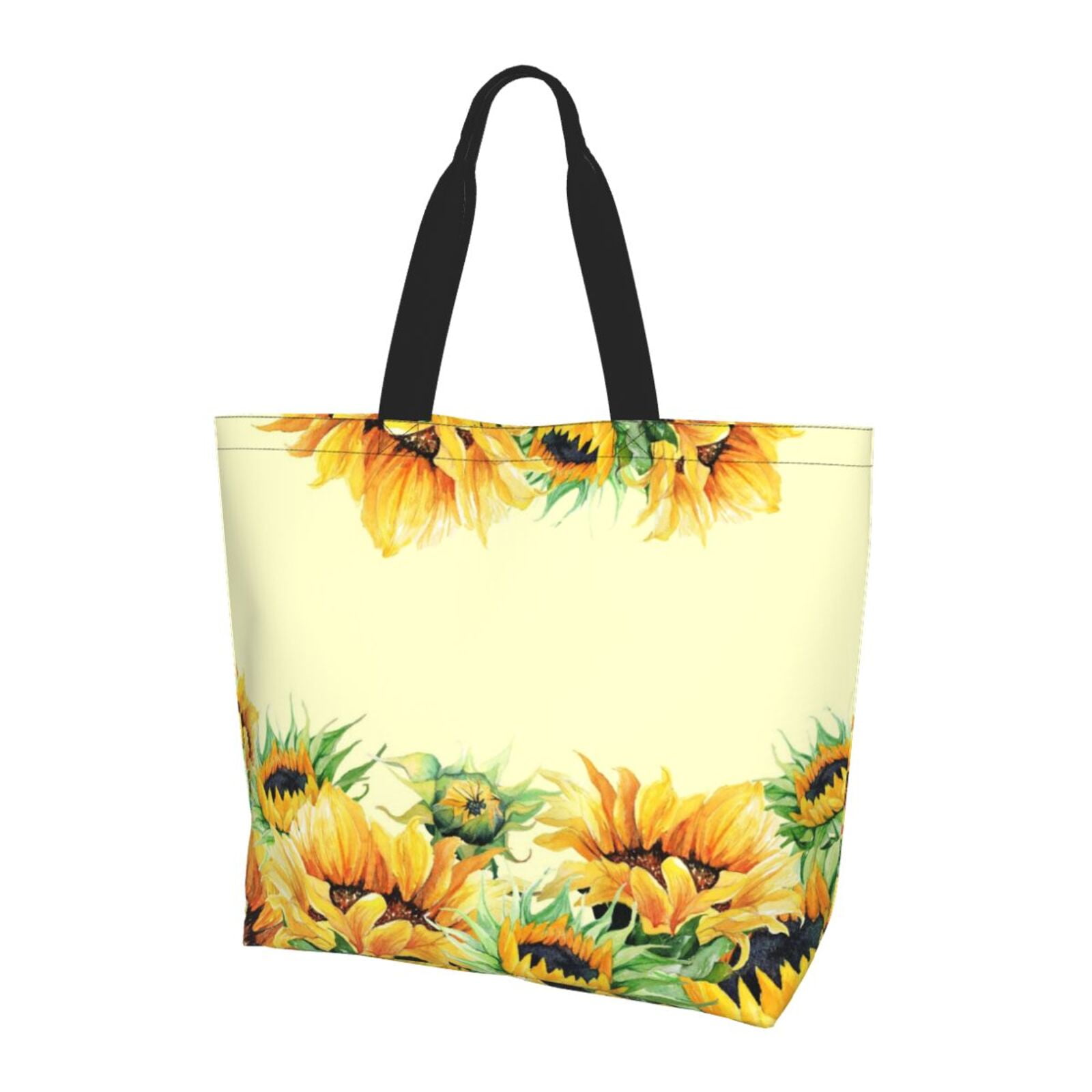 Defioc Sunflowers On A Yellow Backgroundfor Women's Tote Bag - Shopping ...