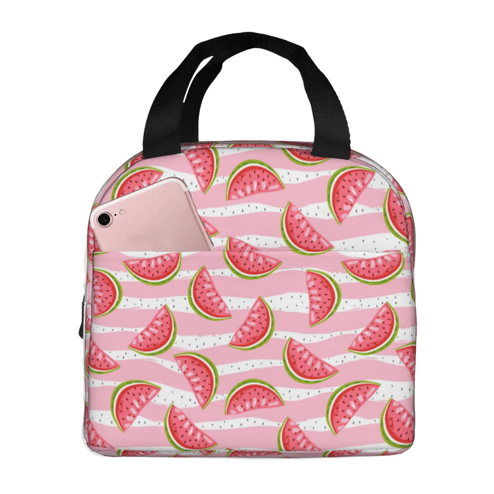 Defioc Sweet Watermelon Print Lunch Box,Lunch Bag for Women Men ...