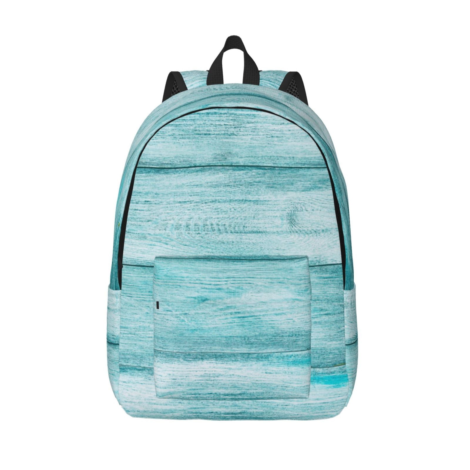 Defioc Teal Turquoise Wood for Canvas Backpack,Travel Rucksack Unisex ...