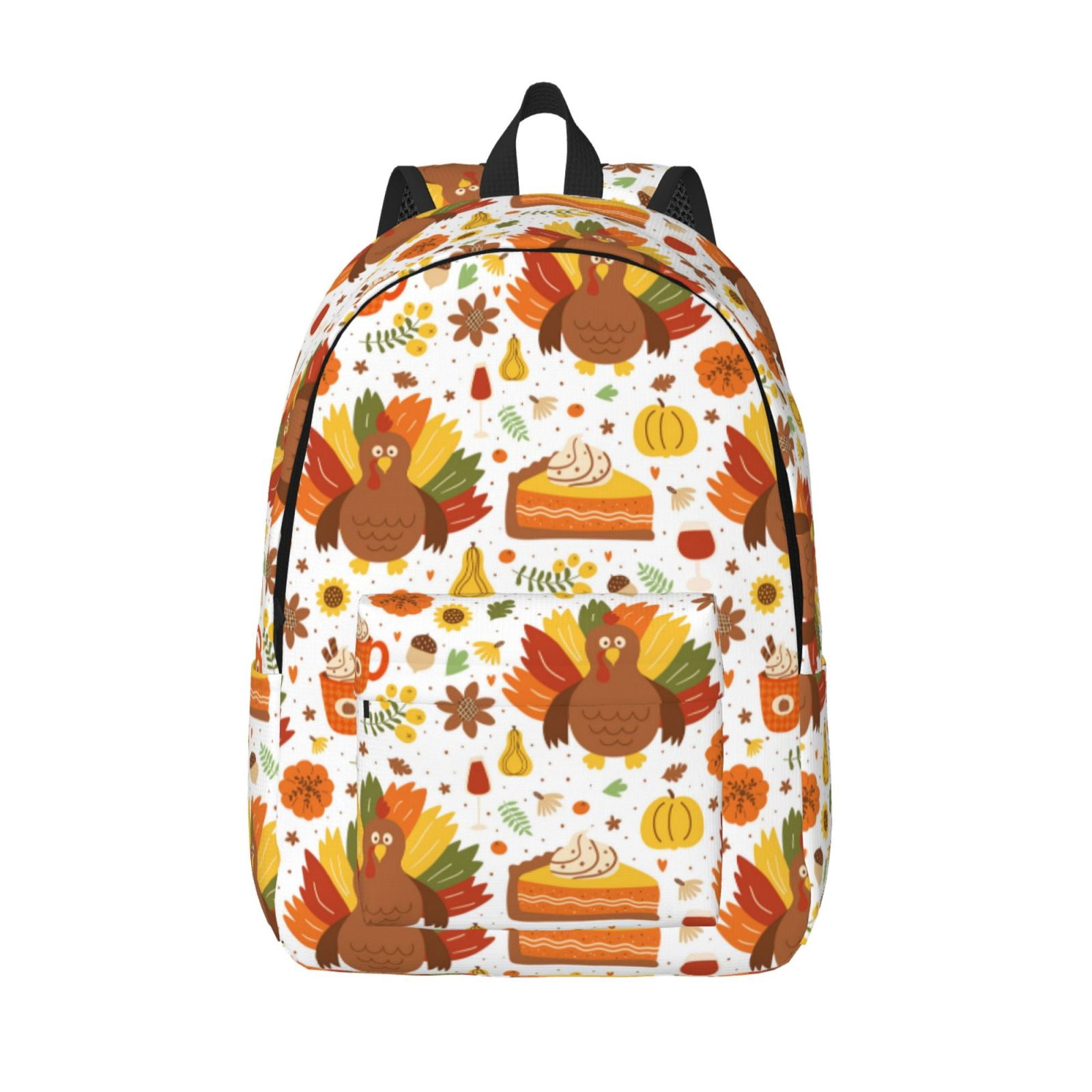 Defioc Thanksgiving With Turkey for Canvas Backpack,Travel Rucksack ...