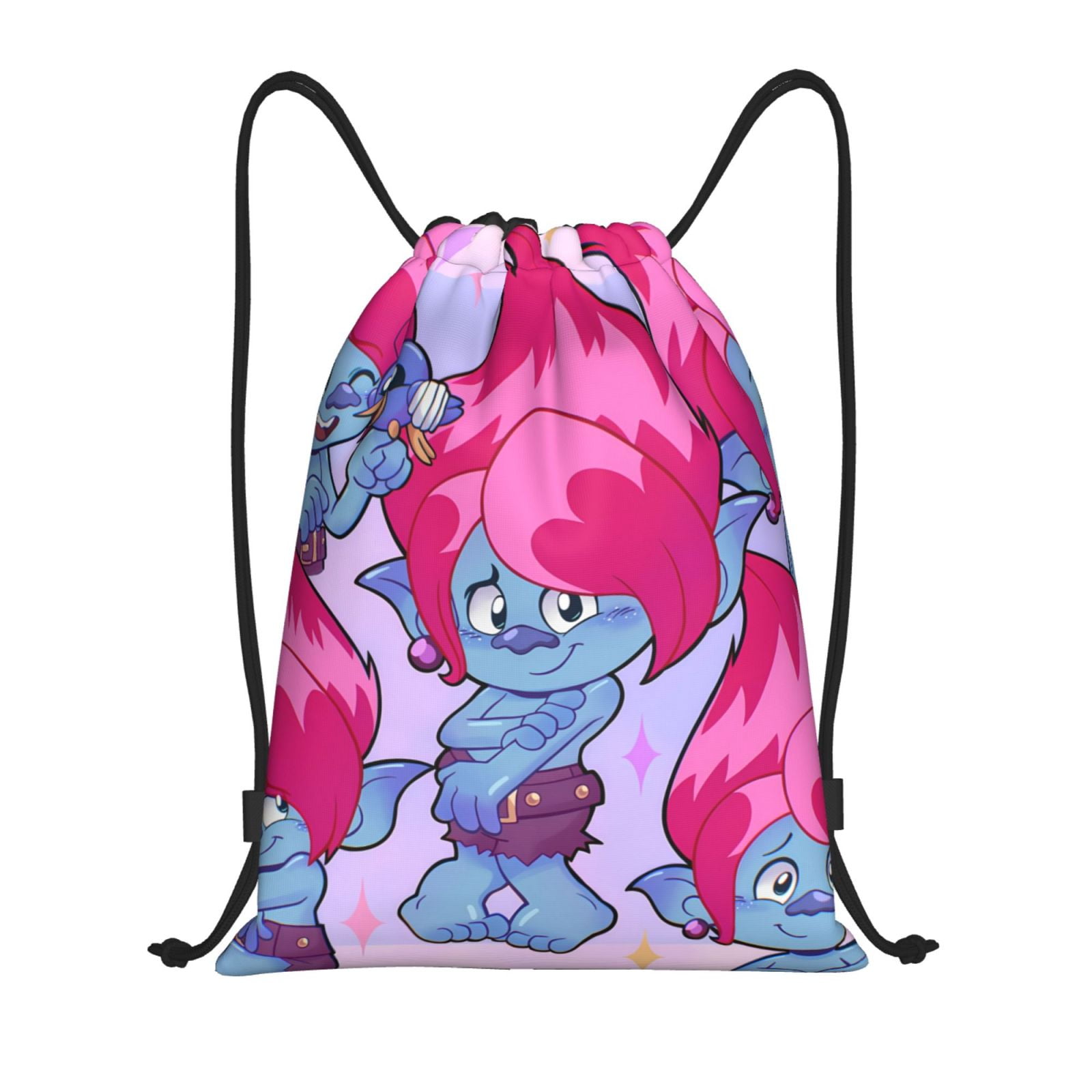 Defioc Trolls Band Together for Drawstring Backpack Sports Gym Bag for ...