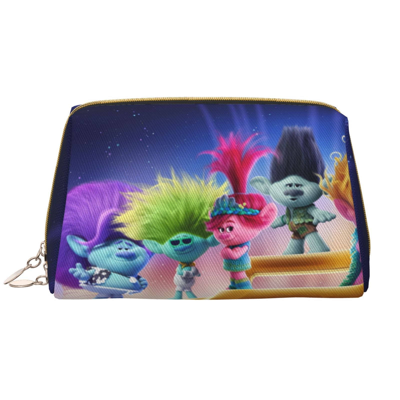 Defioc Trolls Band Together Print Large Makeup Bag,Portable Cosmetics ...