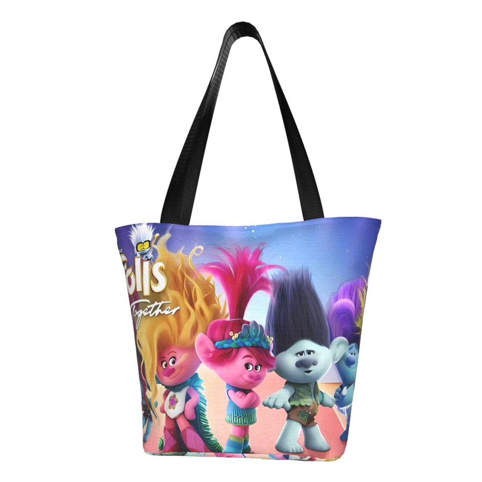 Defioc Trolls Band Together Print Tote Bag for Women,Shoulder Bag with ...