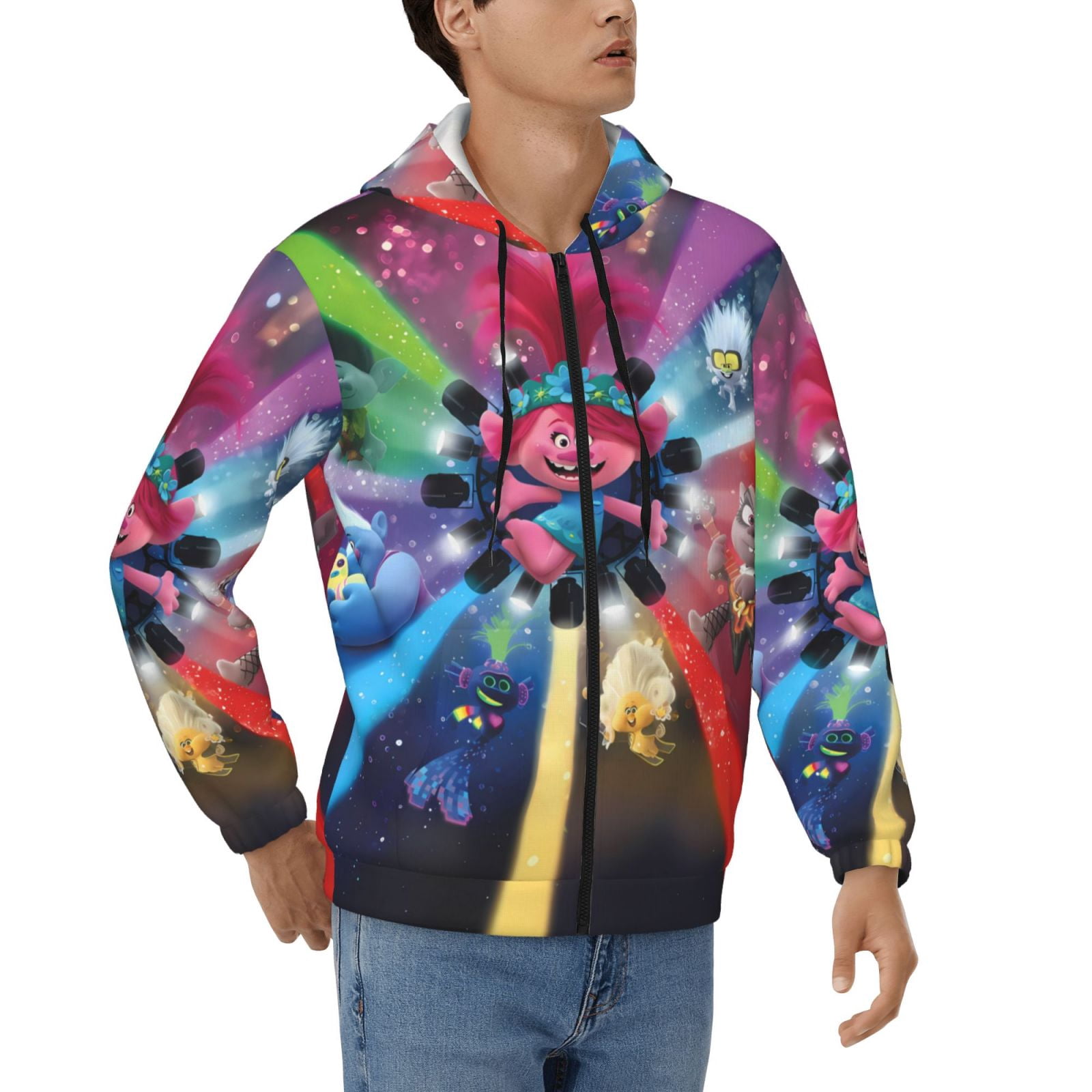 Defioc Trolls Band TogetherMen's Full-zip Hoodie,Zip-up Hooded ...