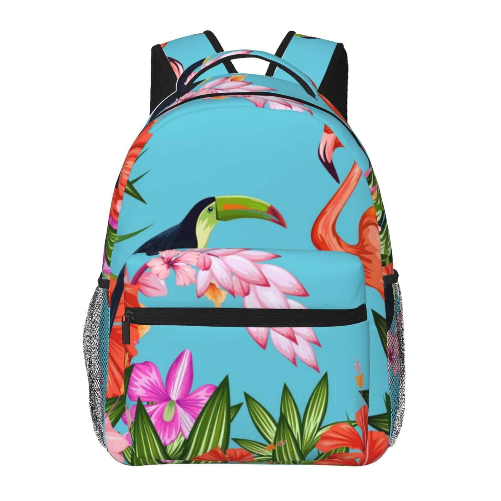Defioc Tropical Jungle Flamingo Pattern Laptop Backpack,Travel Backpack ...