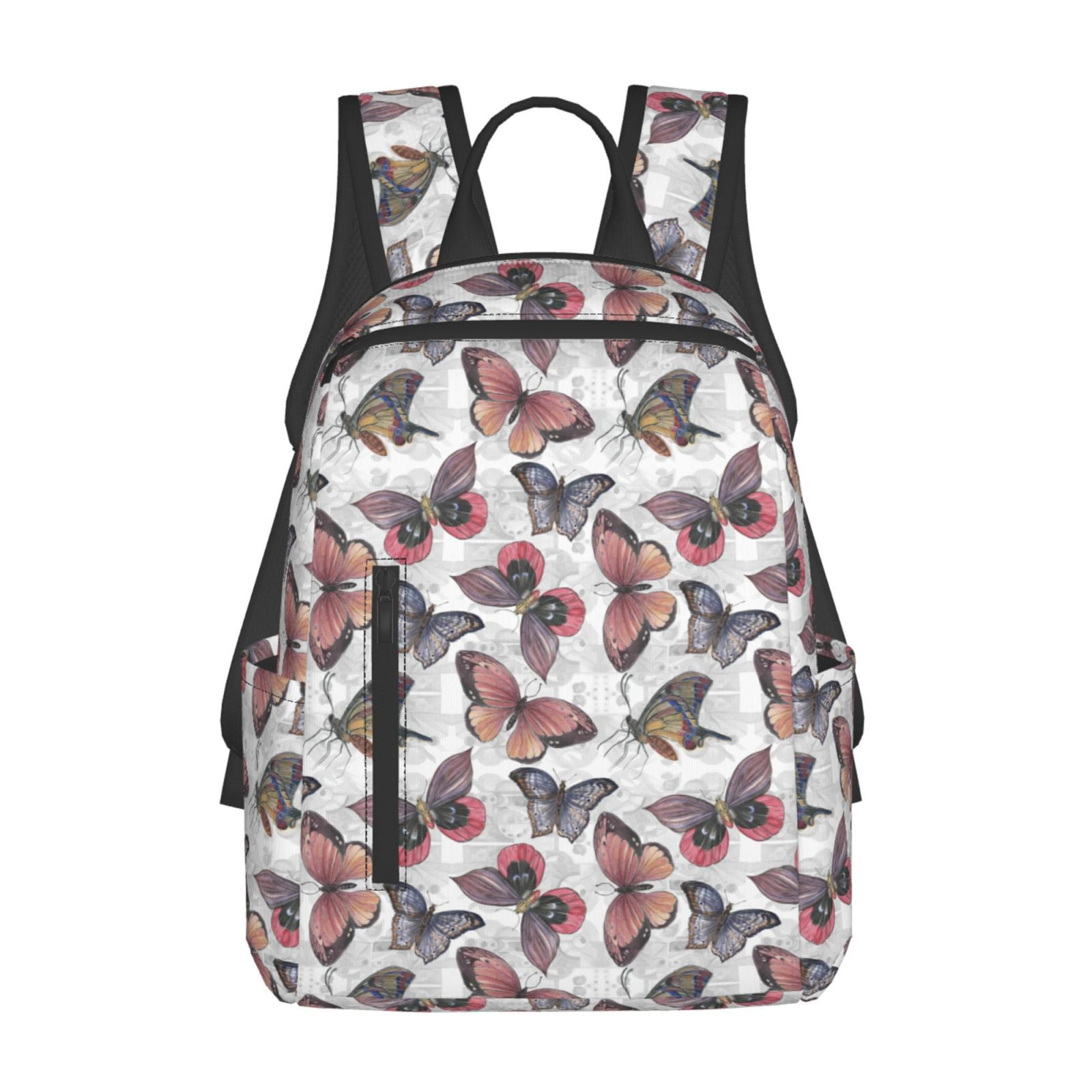 Defioc Vintage Butterflies Pattern Travel Laptop Backpack,Lightweight ...