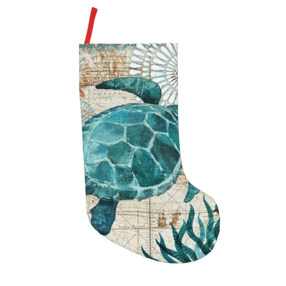 Defioc Watercolor Sea Turtle for Christmas Stockings 18" Personalized ...