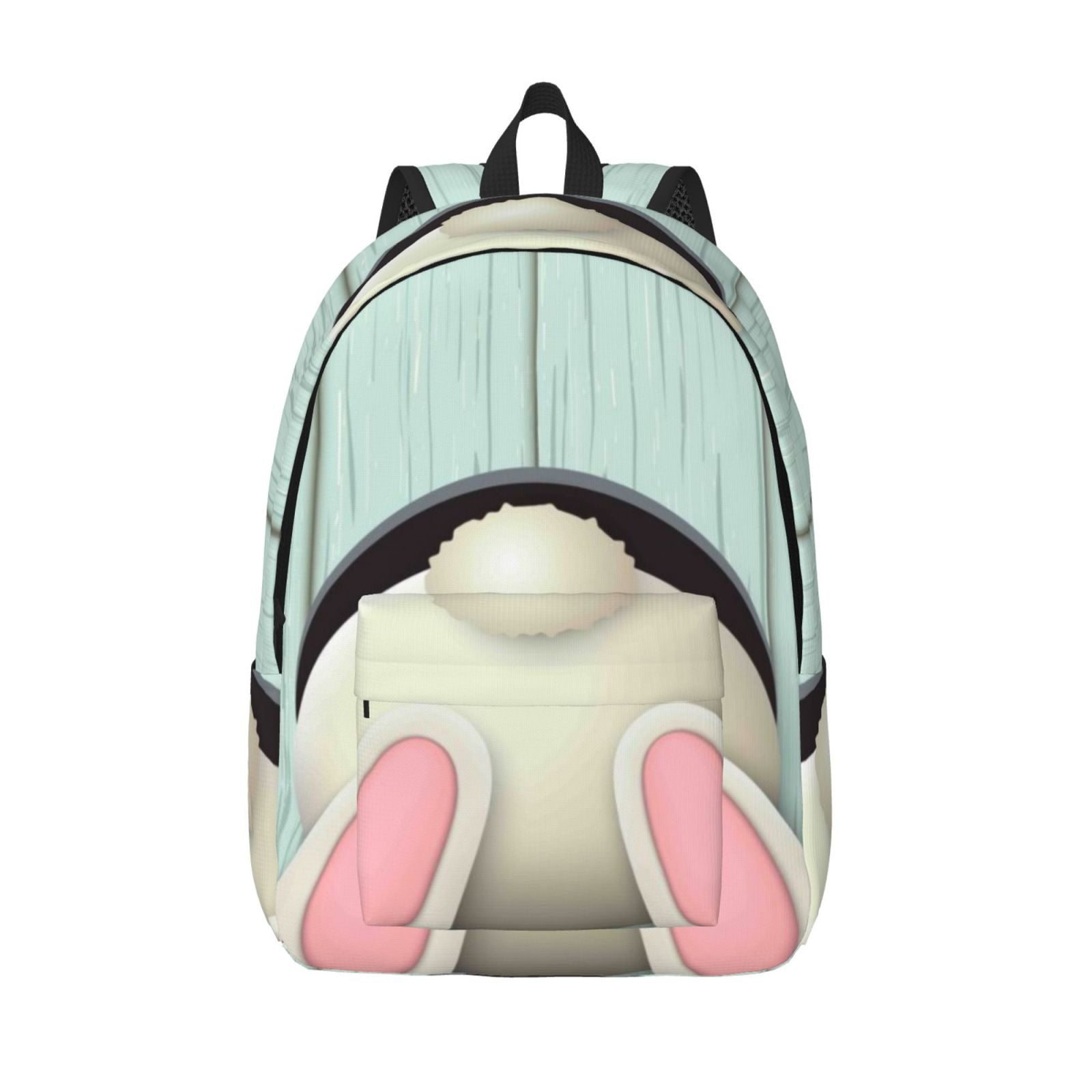 Defioc White Bunny Bottom And Easter Eggs for Canvas Backpack,Travel ...