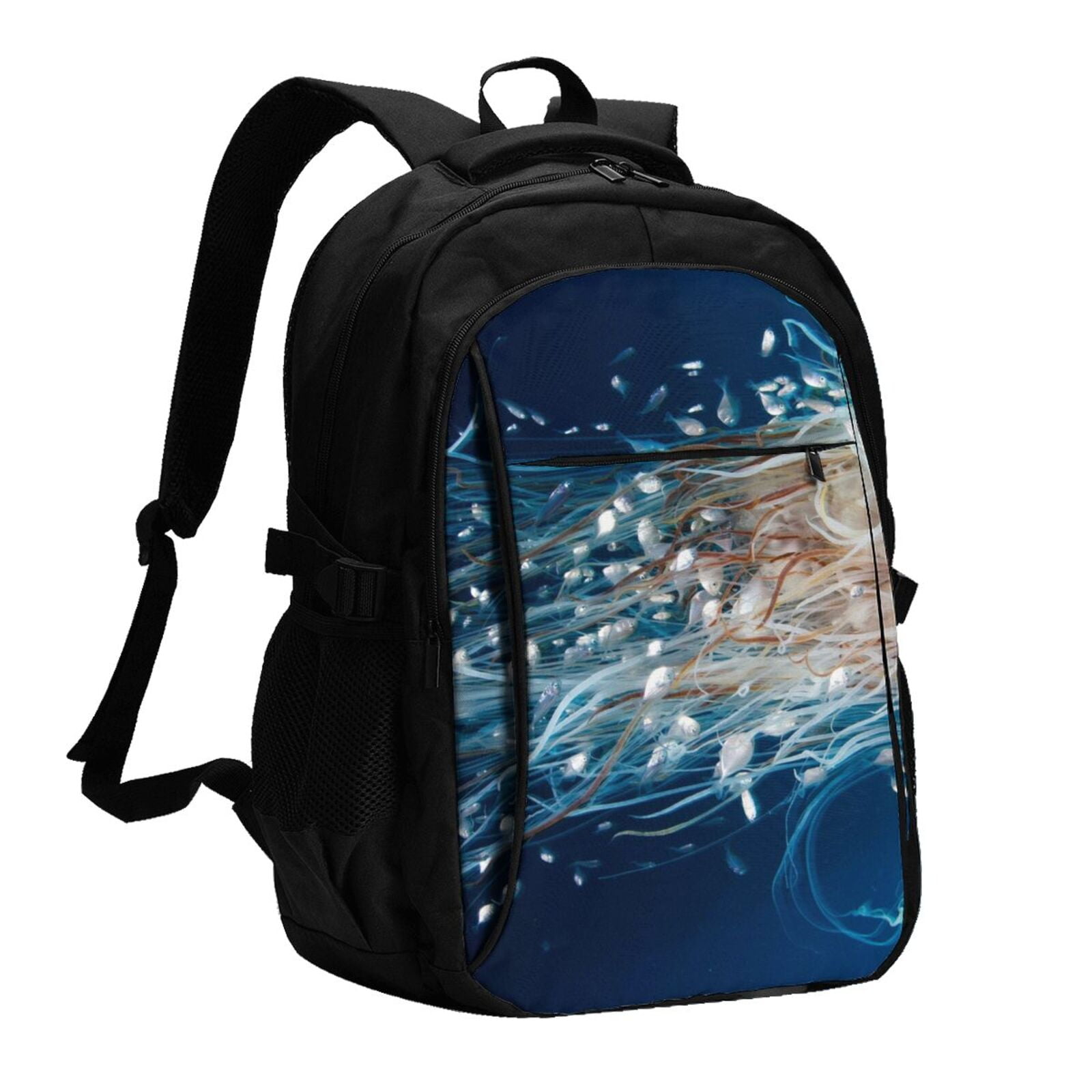 Defioc White Jellyfish Dansing in the Ocean for Travel Backpack for ...