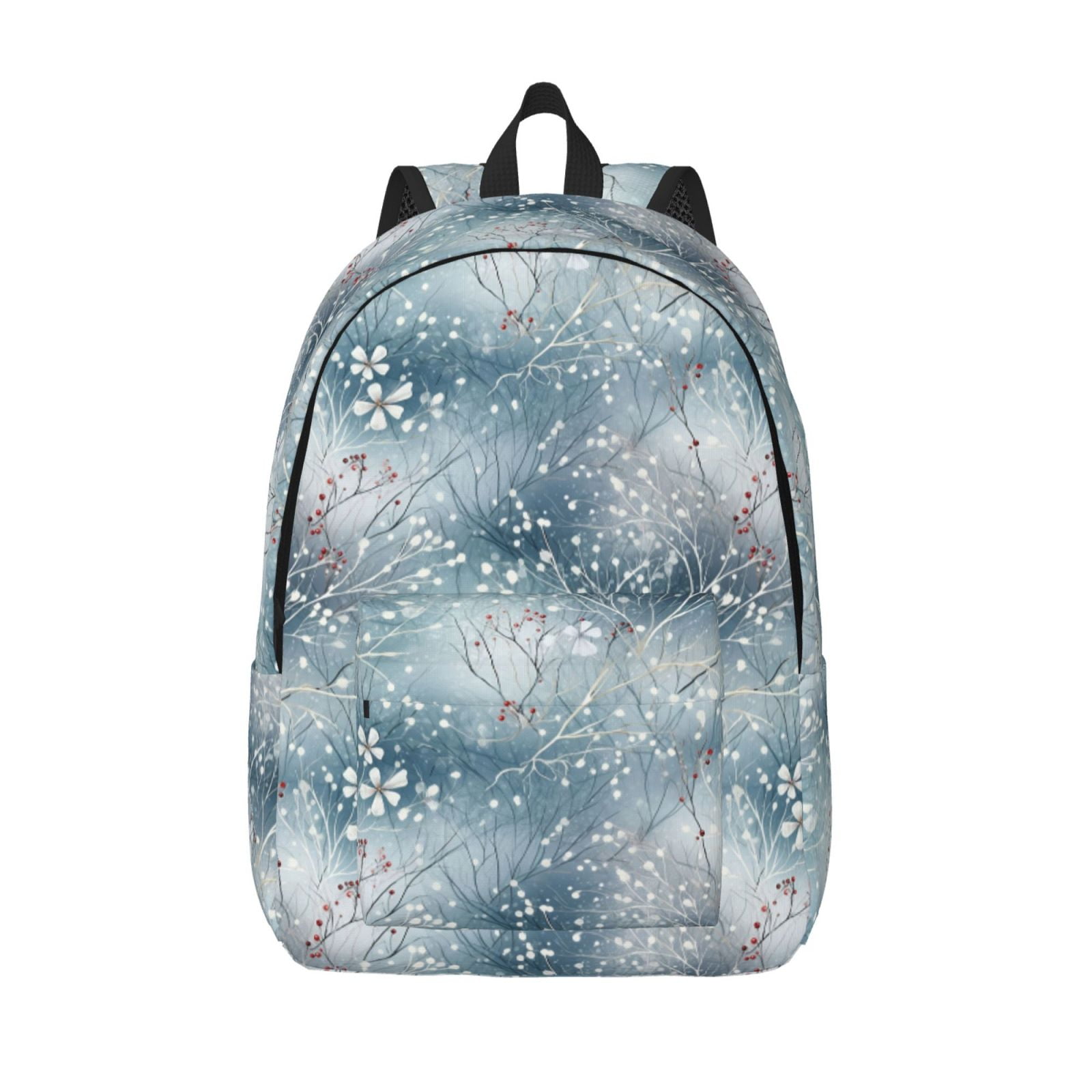Defioc enchanted winter snowflake holly for Canvas Backpack,Travel ...