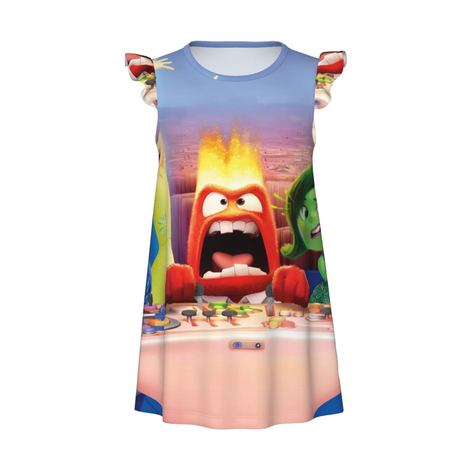 Defioc inside out 2 for Girl's Cute Nightgowns, Pajamas Flutter Short ...