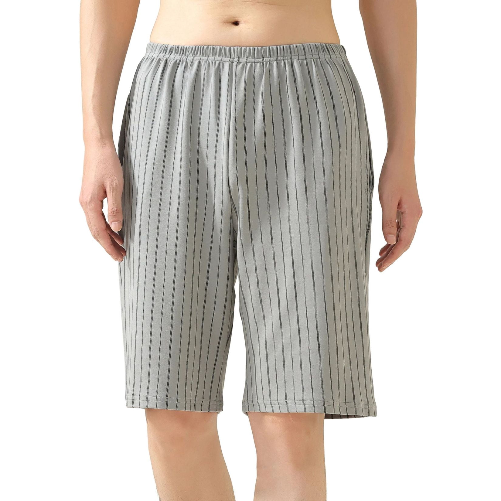 Defitshape Men's Cotton Pajama Shorts Pj Bottoms Loungewear Elastic ...