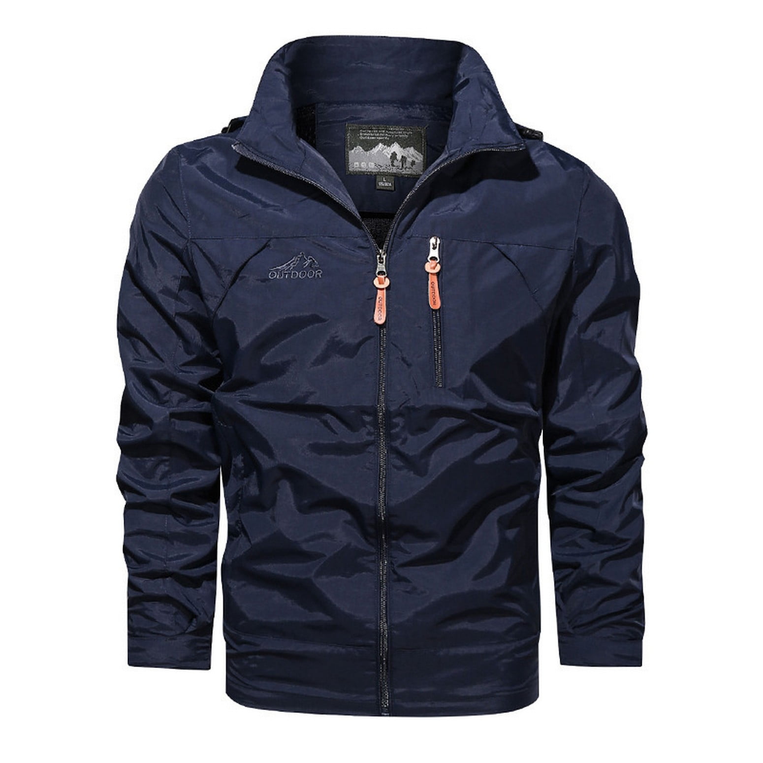 Defitshape Men's Cozy Coats Fashion Coat Full Zip Fall Long Sleeve ...